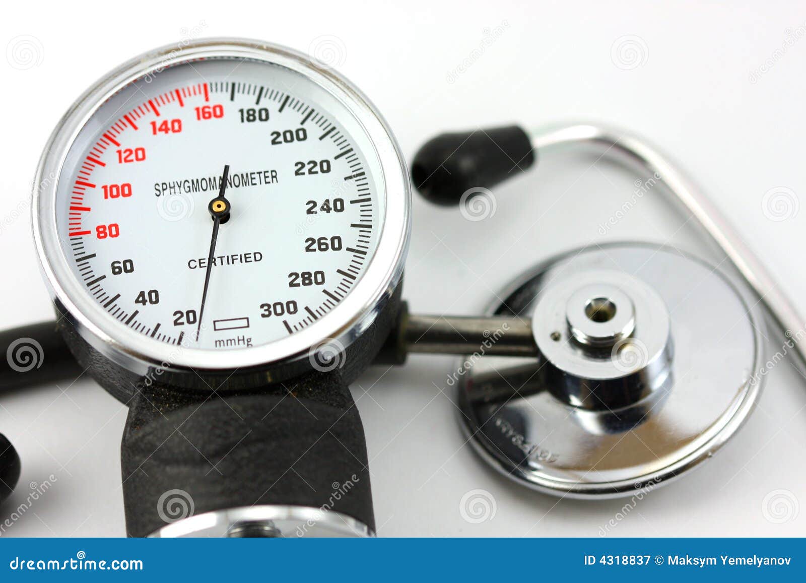 Manometer stock image. Image of instrument, heart, stethoscope - 4318837