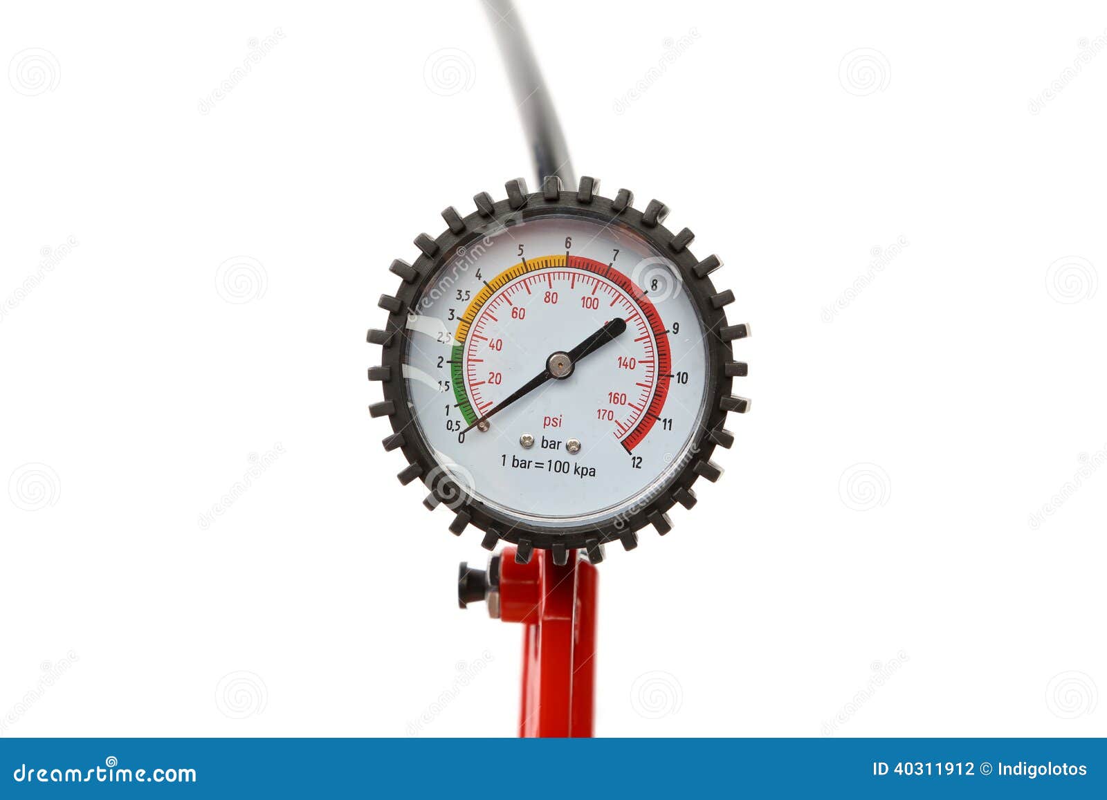 Manometer for Car Tyre Pressure Setting. Stock Photo - Image of ...