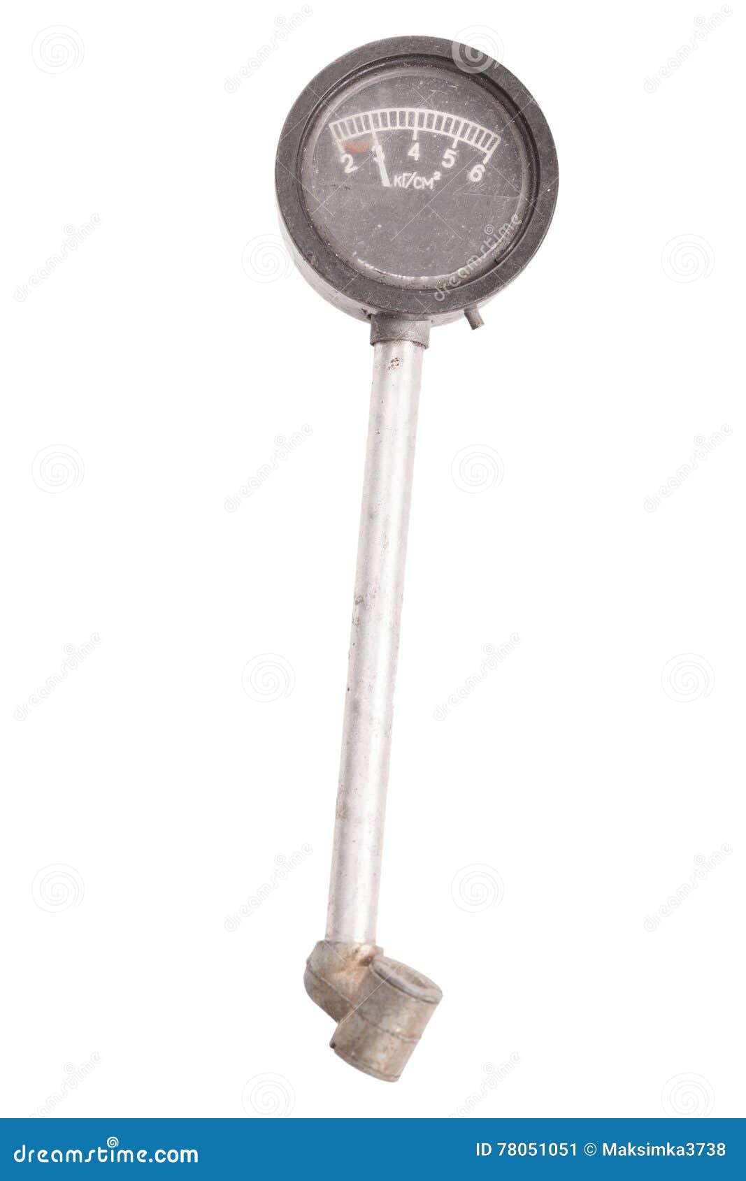 Manometer for Car Tyre Pressure Setting Isolated on White Background ...