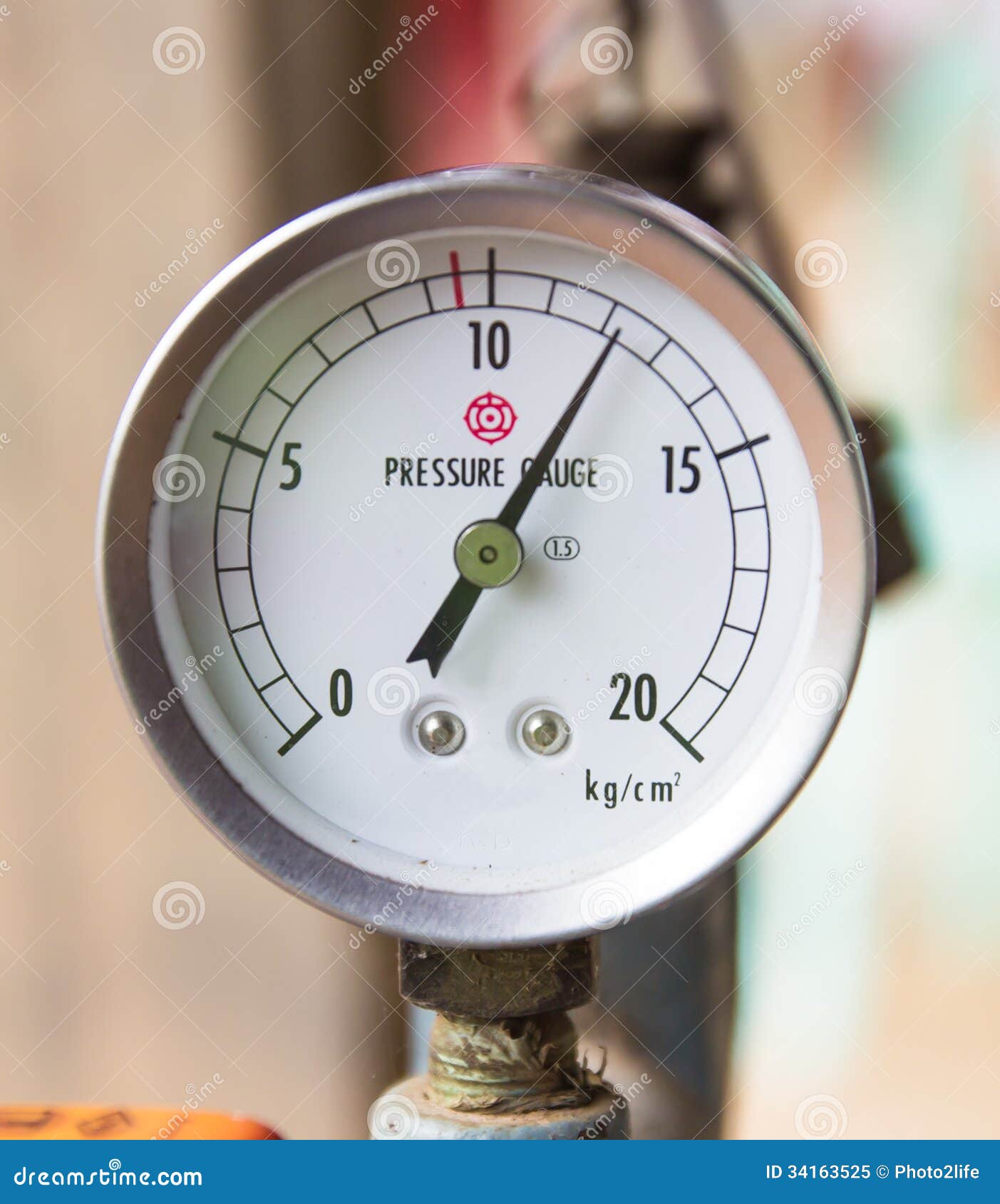 Manometer. Close-up. Isolated on White Background. Stock Image - Image ...