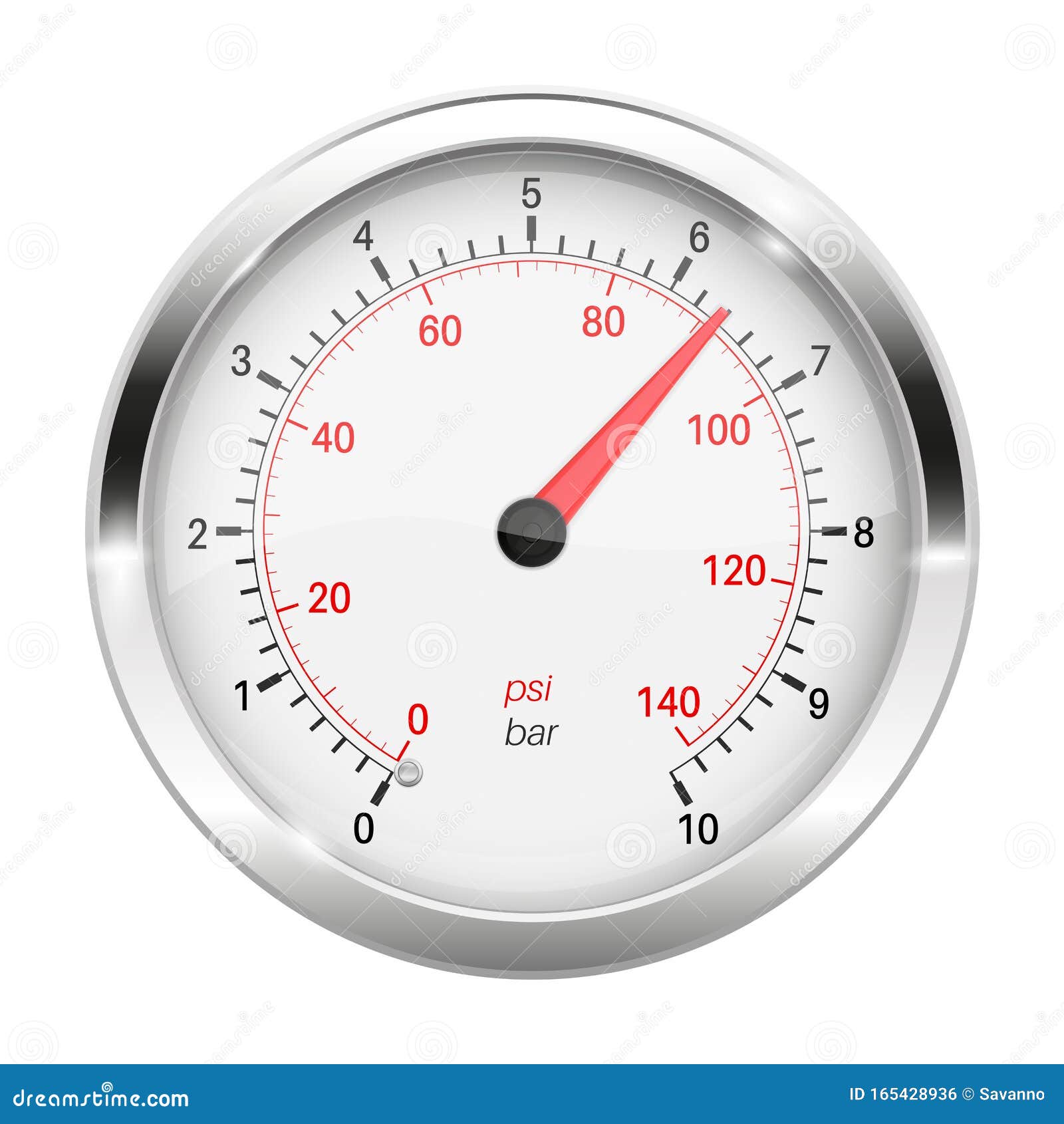 Manometer. 3d Vector Illustration Stock Vector - Illustration of sign ...