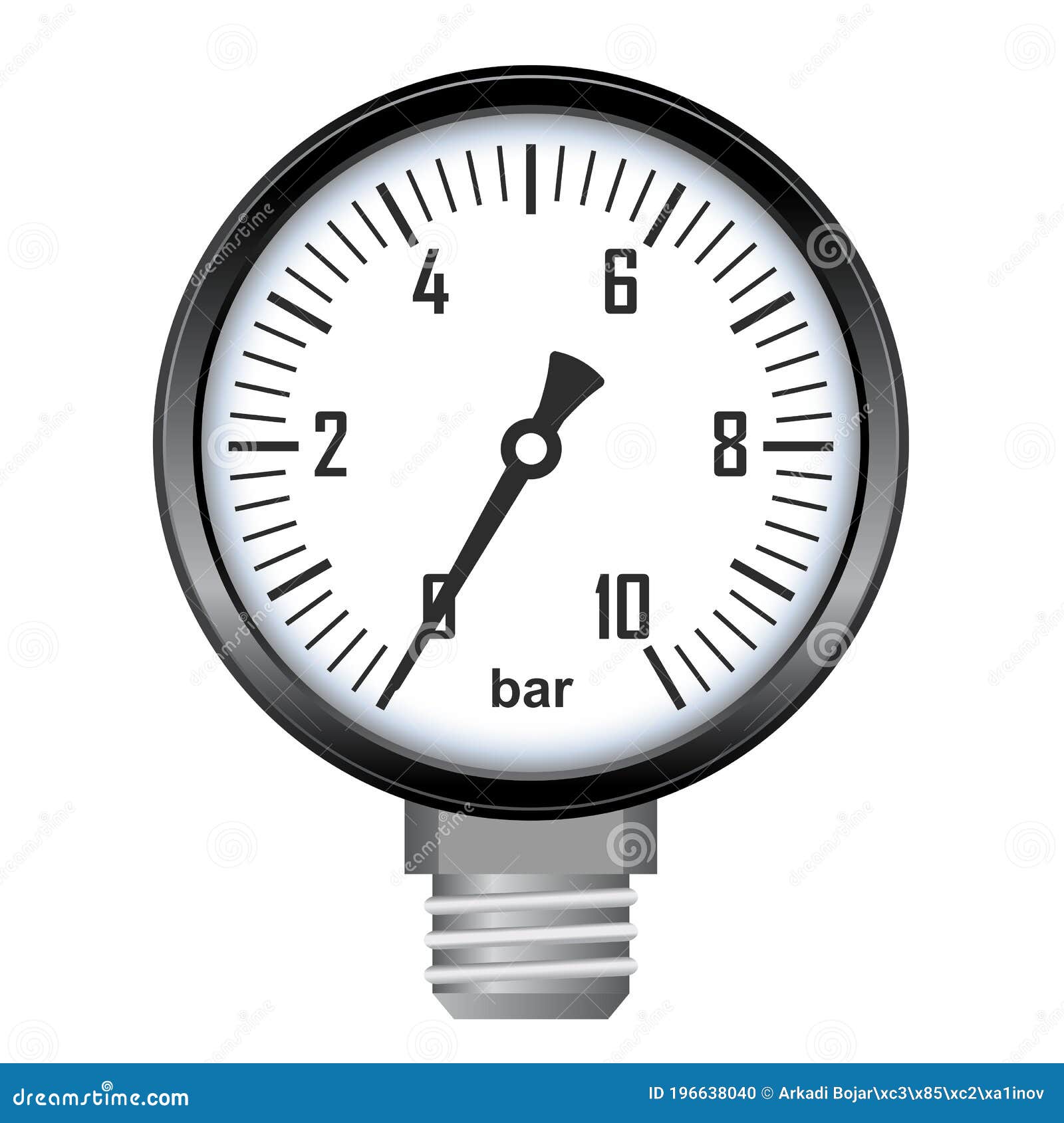 Manometer Gauge Vector Icon Stock Vector - Illustration of device ...