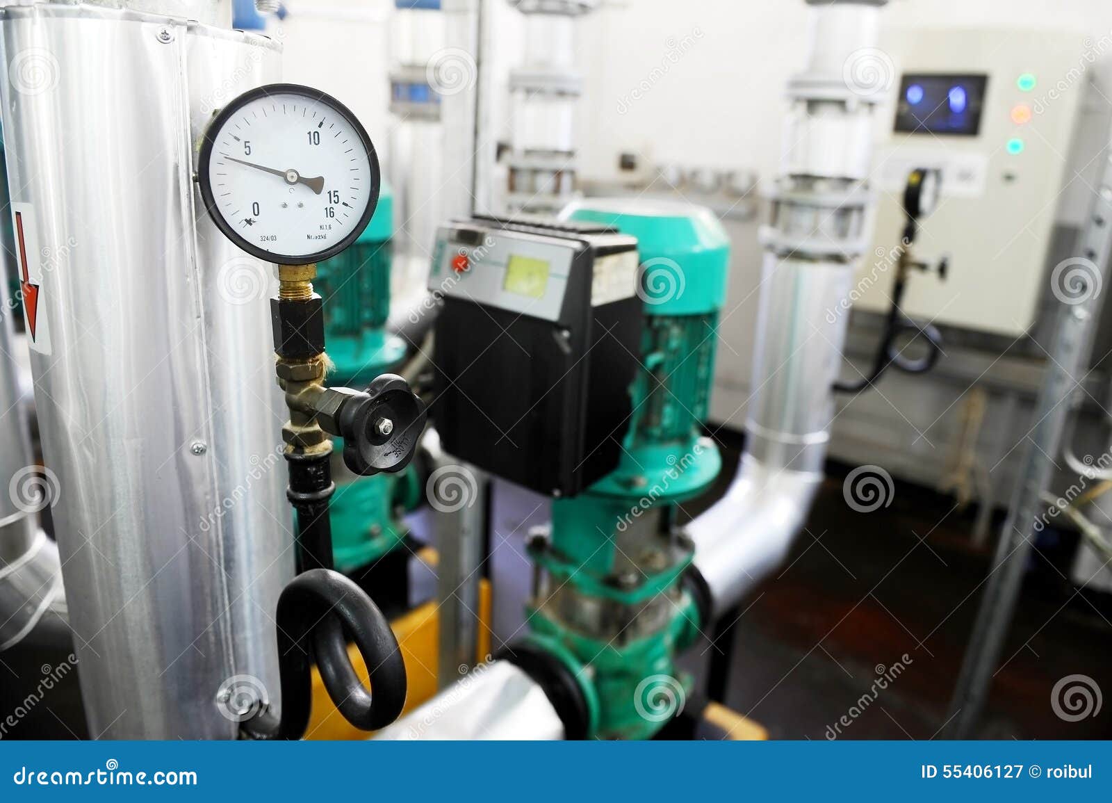 Manometer and Heating Pipelines Stock Image - Image of heating ...