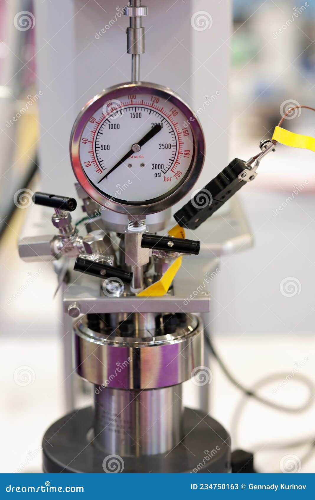 Manometer and High Pressure Processing Equipment Stock Image - Image of ...
