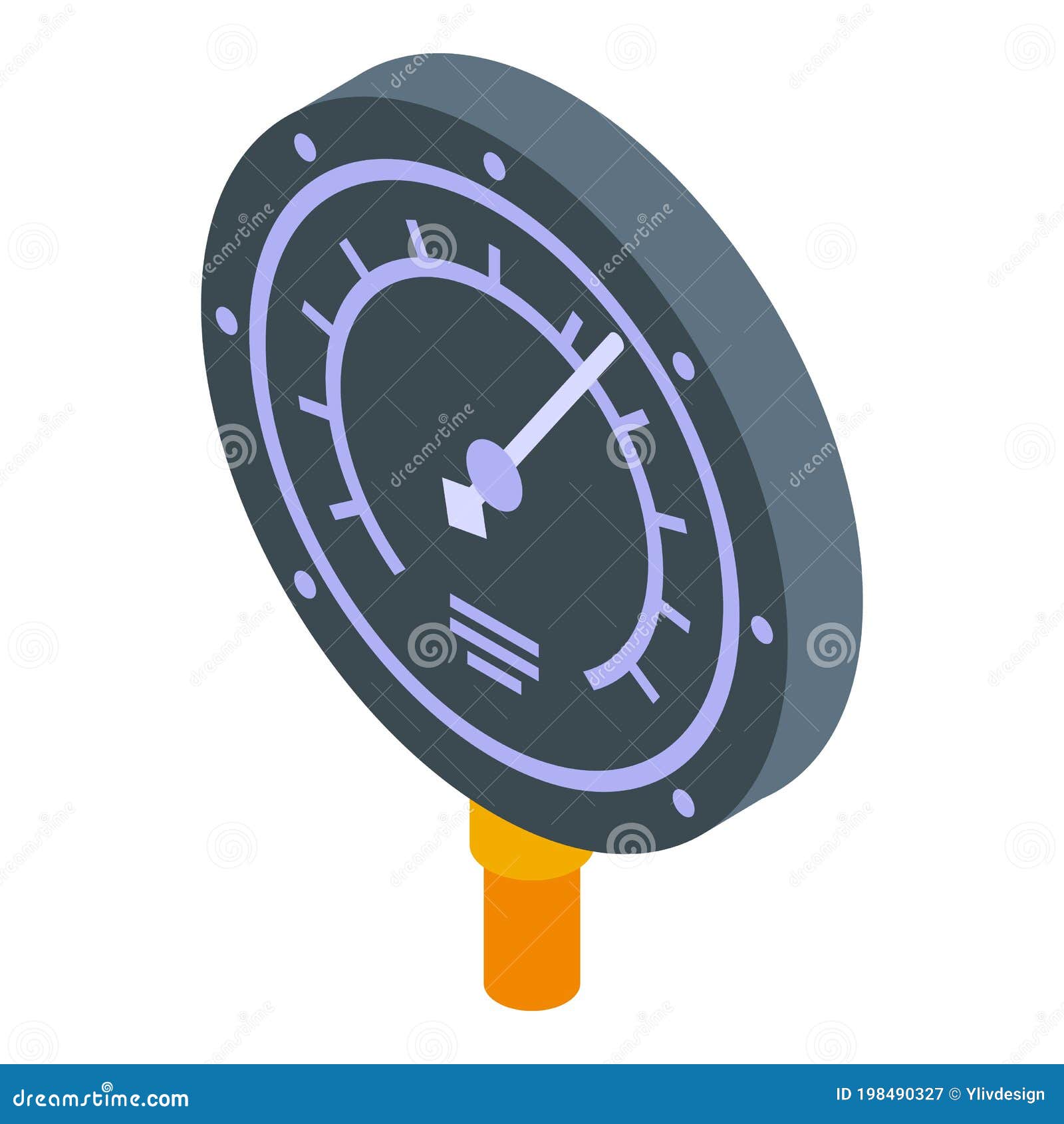 Manometer Icon, Isometric Style Stock Vector - Illustration of ...