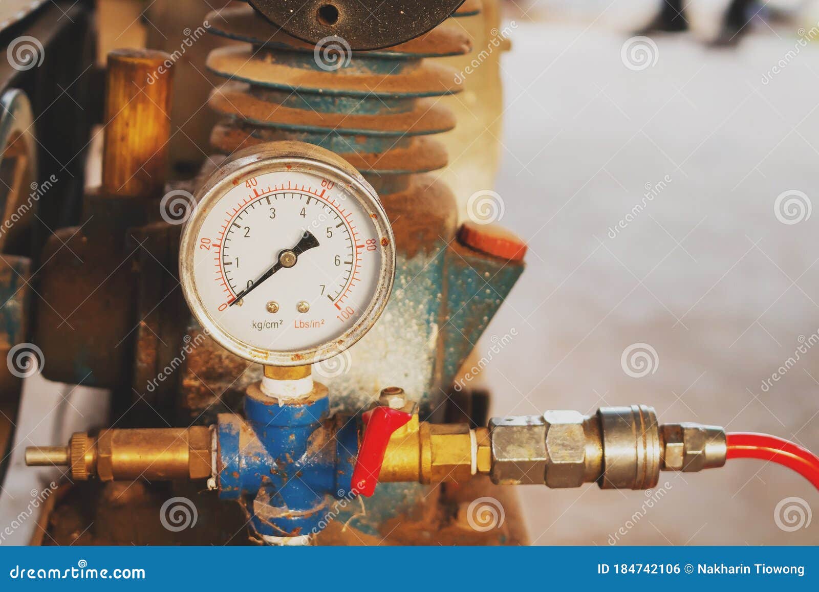 Manometer Of An Air Compressor Royalty-Free Stock Photography ...