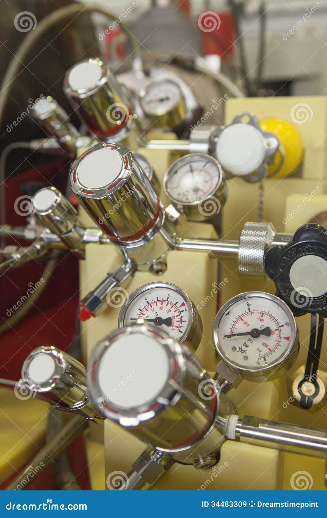 Manometer Panel in Nuclear Laboratory Stock Image - Image of pressure ...