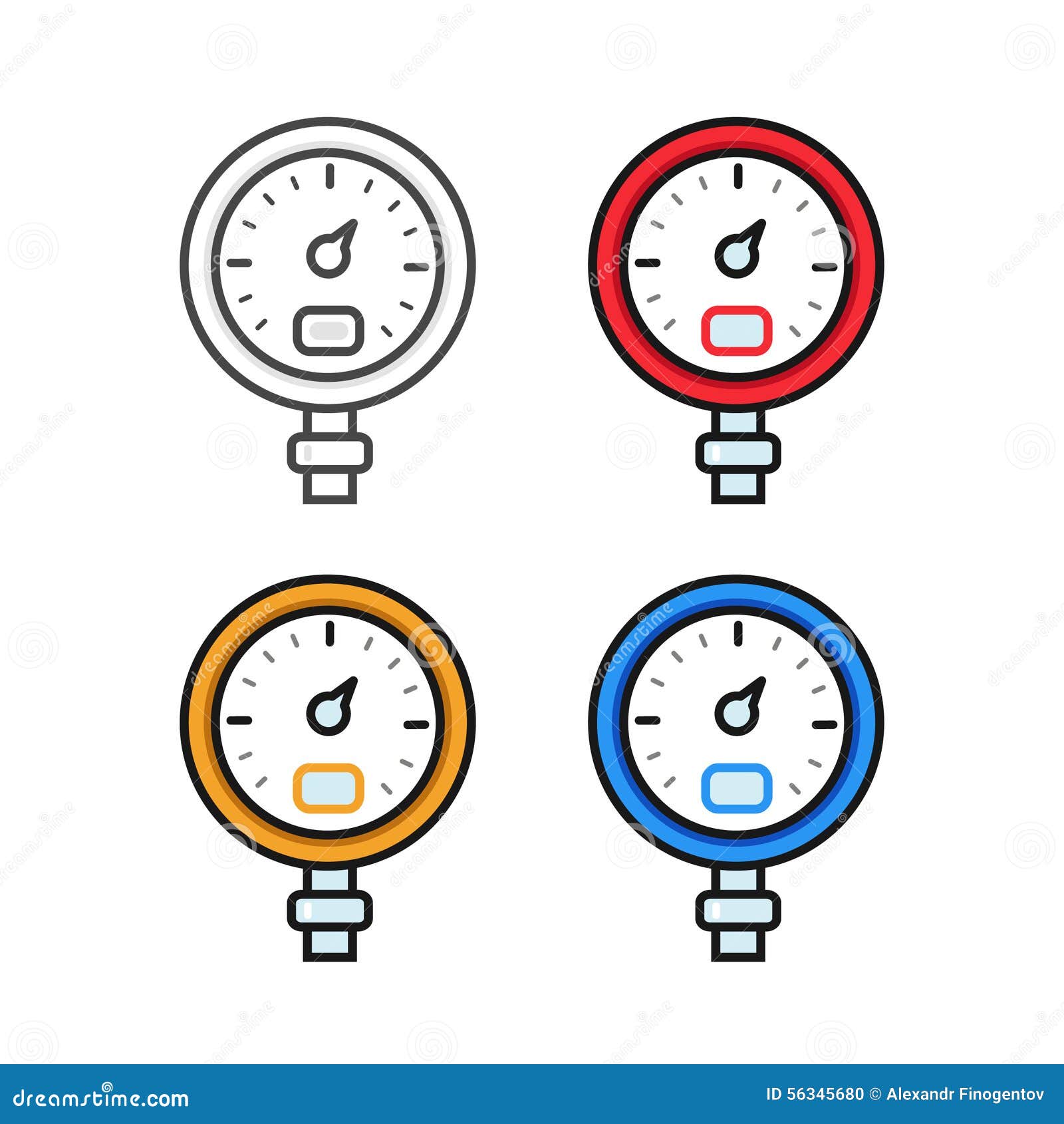 Manometer (pressure gauge) stock vector. Illustration of arrow - 56345680