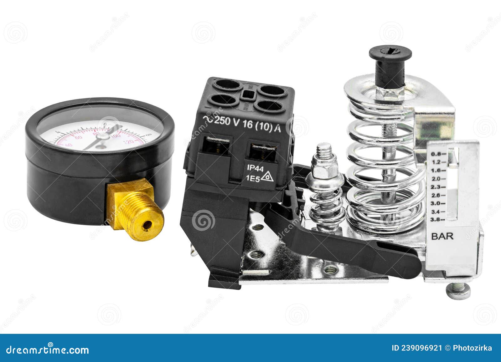 Manometer and Pressure Switch for Water Pump in Disassembled State ...