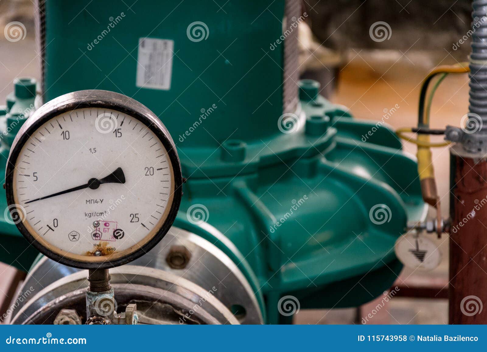 Manometer of Pumping Equipment Stock Photo - Image of gate, engineering ...