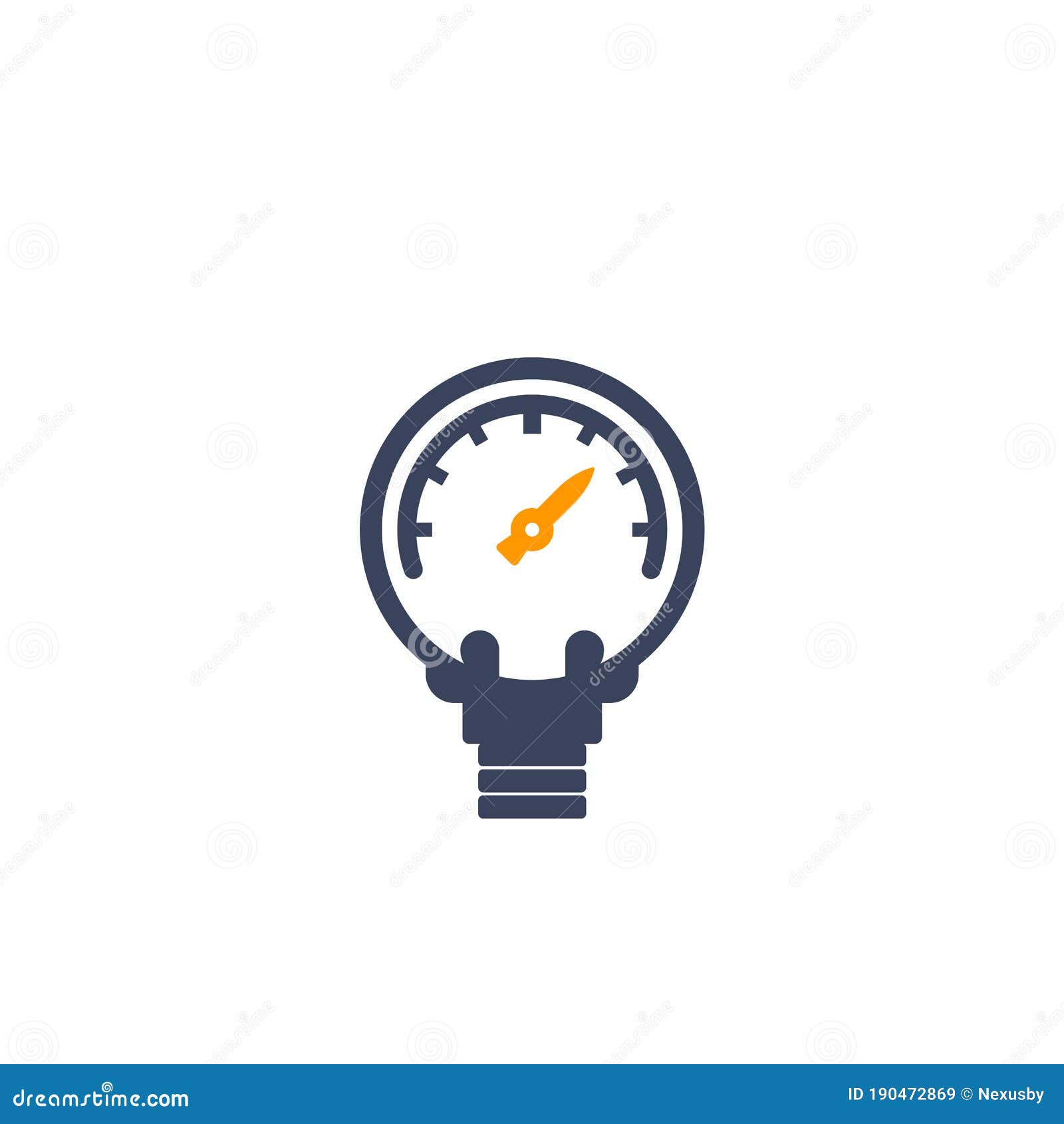Manometer Vector Icon on White Stock Vector - Illustration of pressure ...