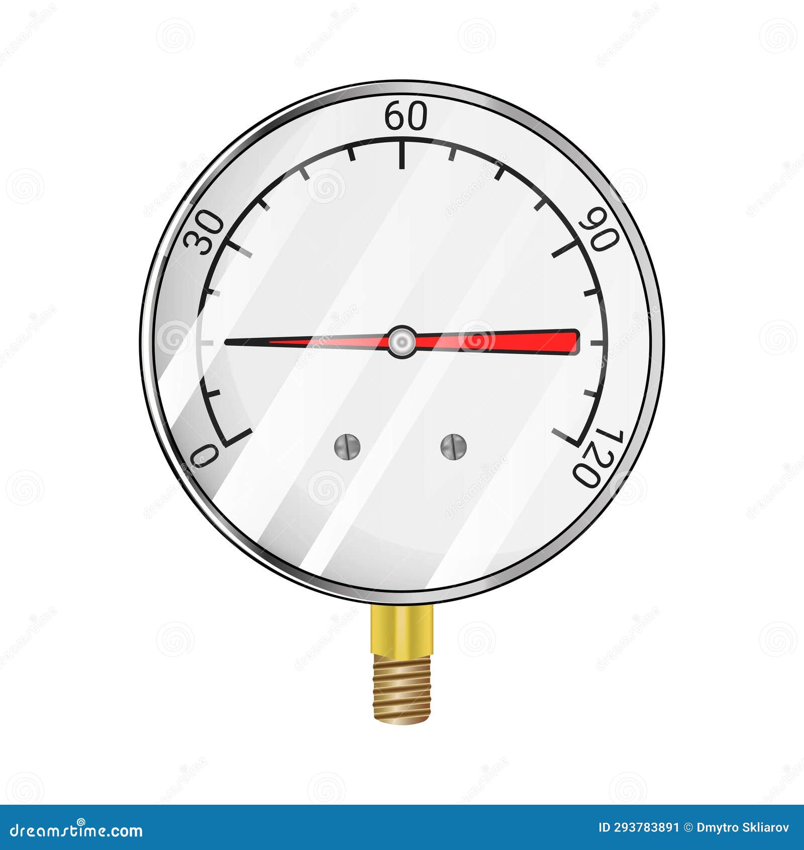 Pressure Gauge. Vector Image. Isolated. Stock Vector - Illustration of ...
