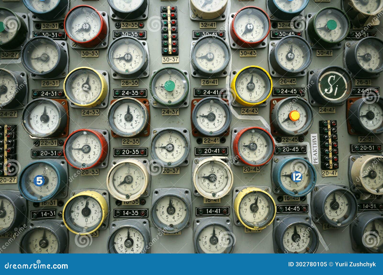 Manometers Of The Cooling System Of Reactor Set On Main Control Board ...