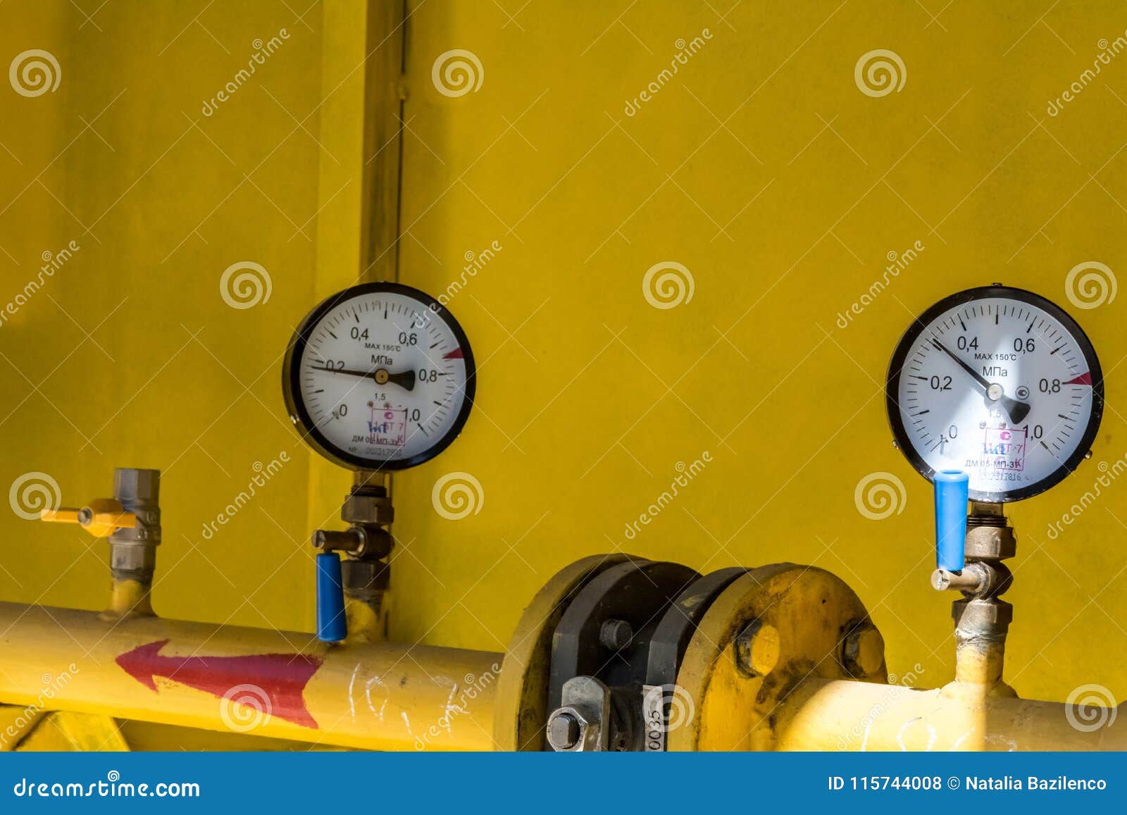 Manometers at the Heating Station Stock Photo - Image of manufacturing ...