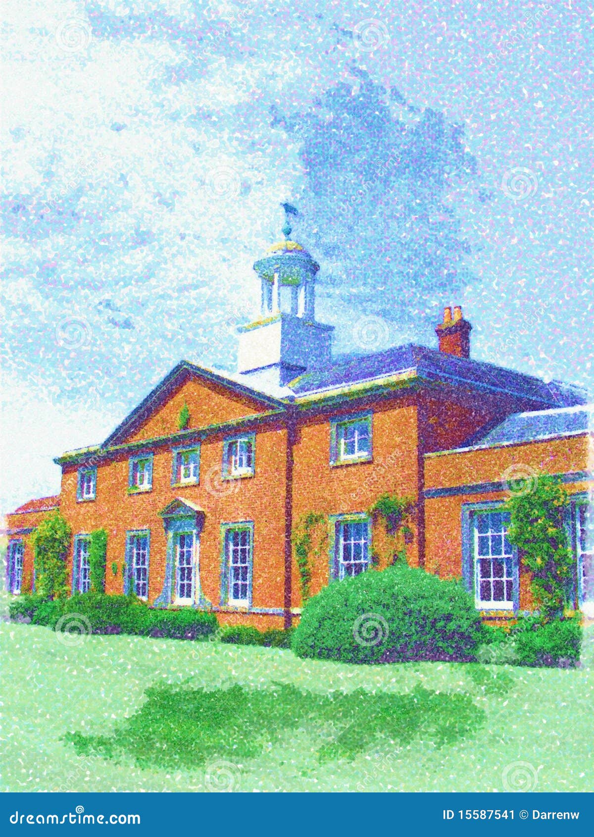 Manor house stock illustration. Illustration of architecture - 15587541