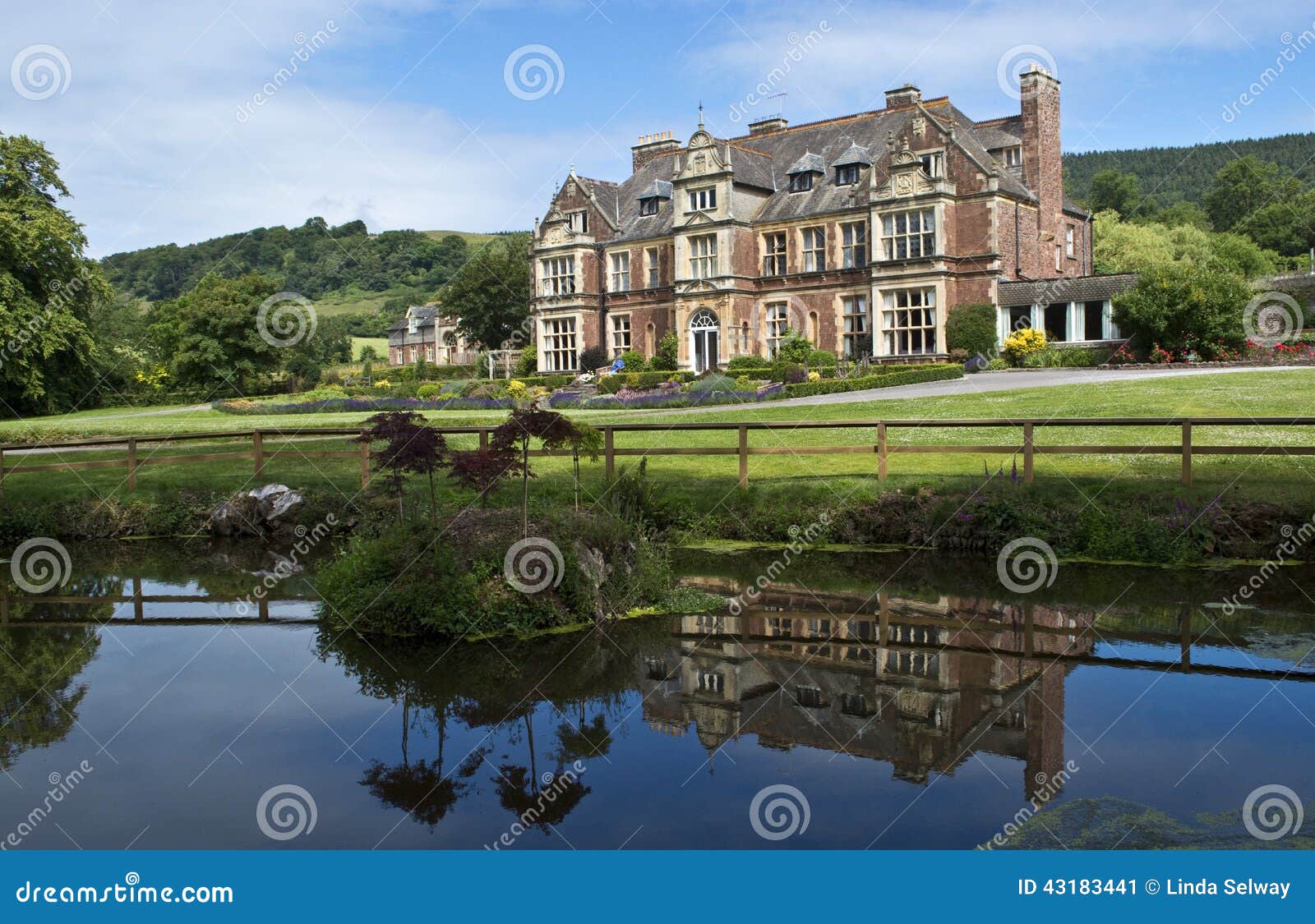 Manor house on exmoor stock image. Image of reflected - 43183441