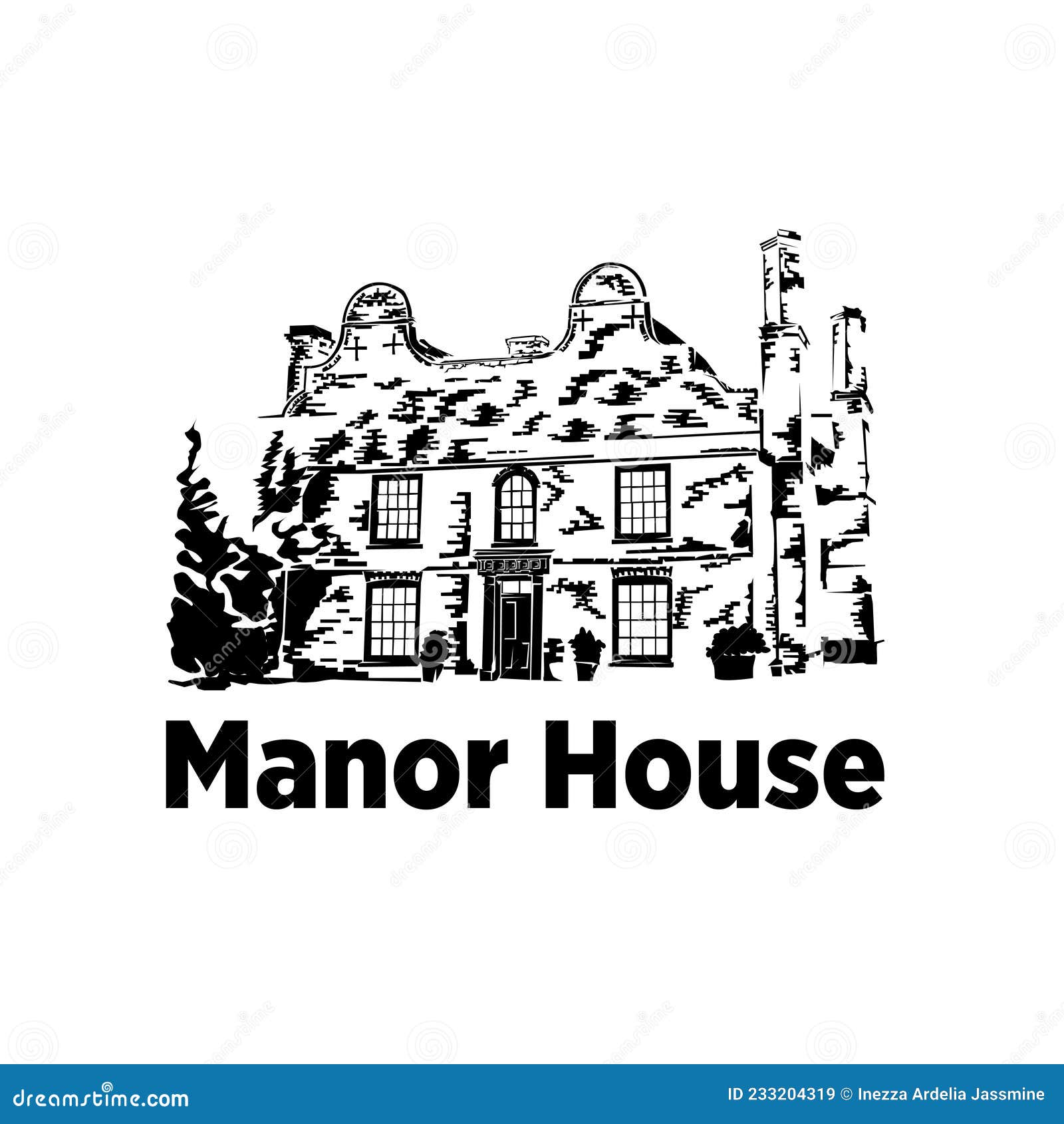 Illustration Vector Graphic of Manor House Stock Vector - Illustration ...