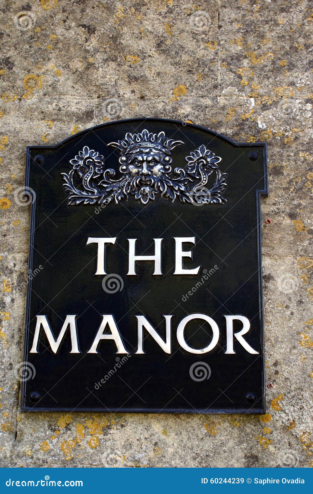The Manor sign stock image. Image of exterior, facade - 60244239