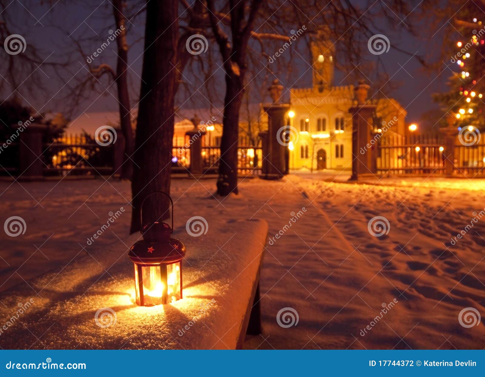 Manor in winter stock photo. Image of landmark, christmas - 17744372