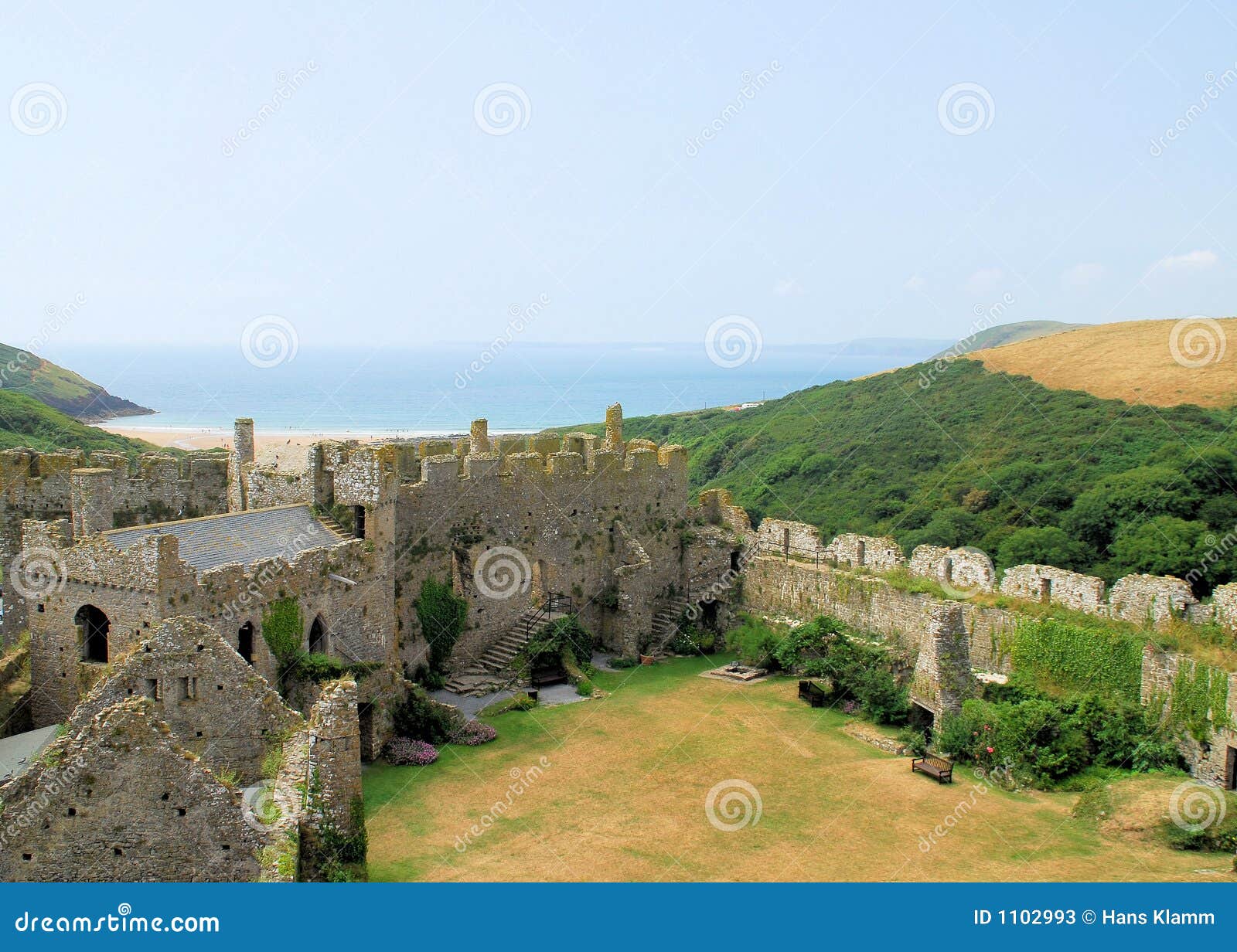 Manorbier Castle West Wales Near Tenby Royalty-Free Stock Image ...