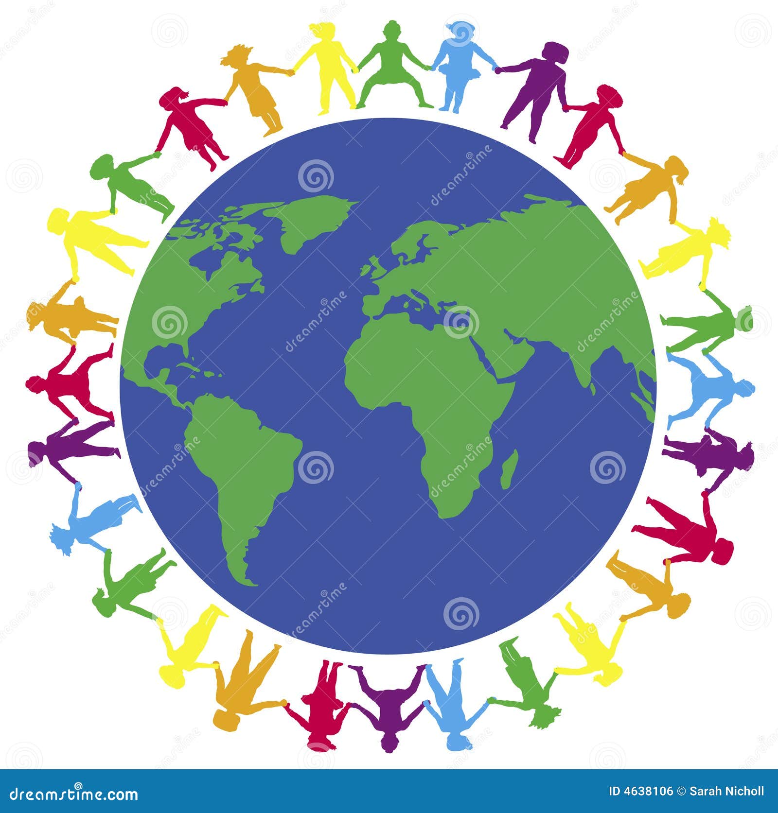 Manos Alrededor Del Mundo 3 Stock de ilustración - Ilustración de poco ...