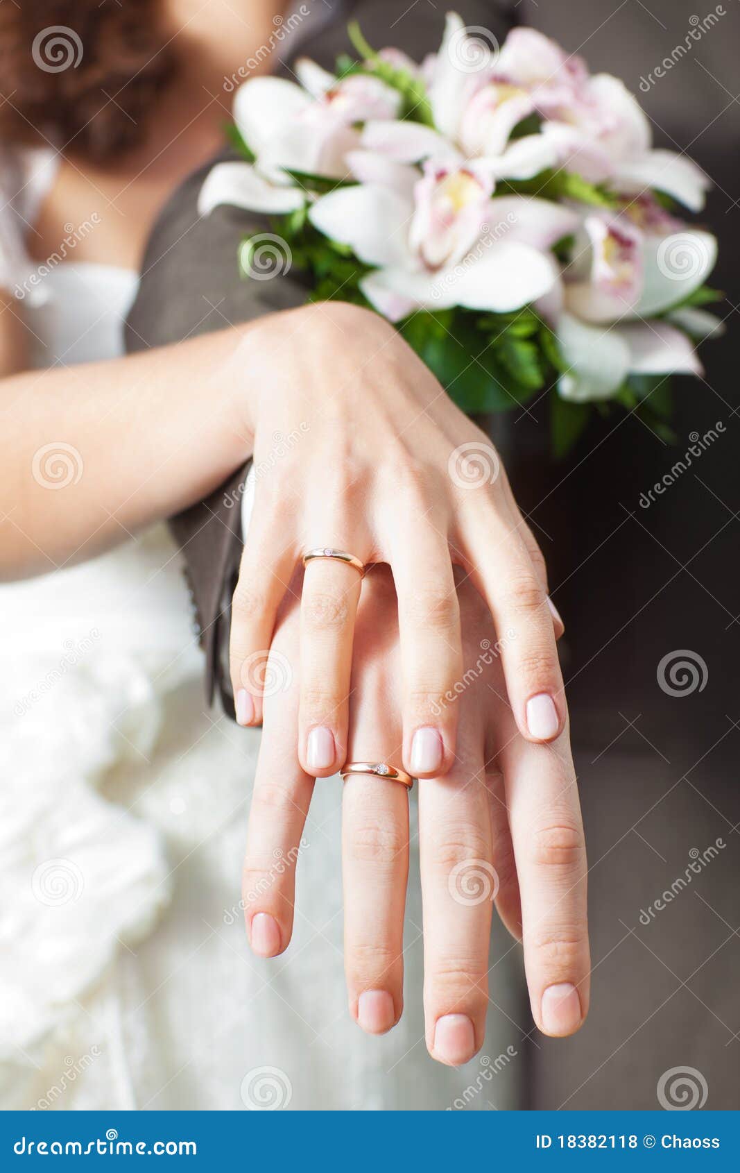 Manos Con Los Anillos De Bodas Foto de archivo - Imagen de novia ...