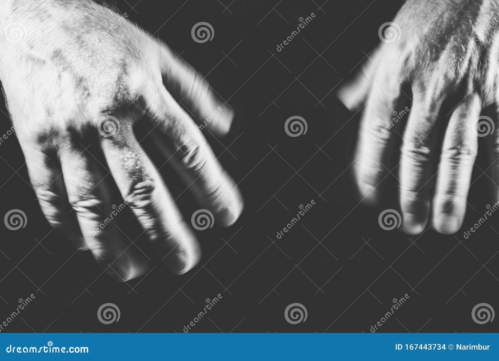 Manos Confusas Agitadas, En Blanco Y Negro Foto de archivo - Imagen de ...