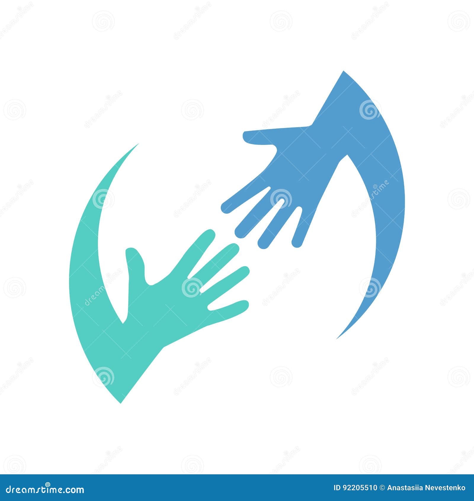 Manos De Ayuda Del Logotipo Ilustración del Vector - Ilustración de ...