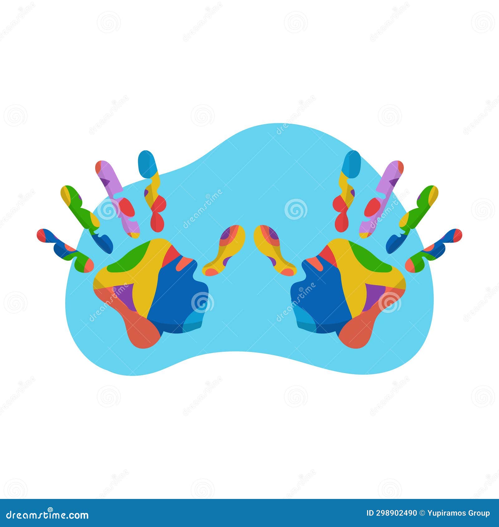 Manos de color autismo ilustración del vector. Ilustración de social ...