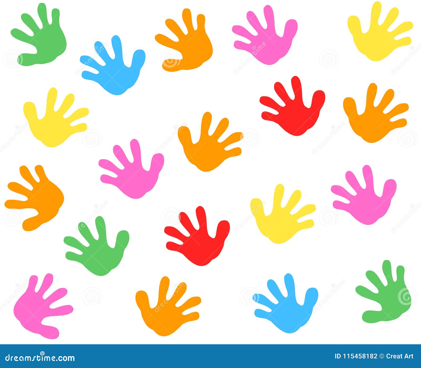 Manos Del Bebé Ejemplo Colorido Del Vector De Las Manos Ilustración del ...