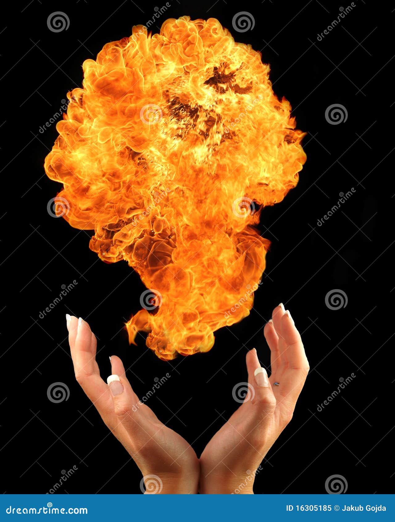 Manos del fuego imagen de archivo. Imagen de magia, fondo - 16305185