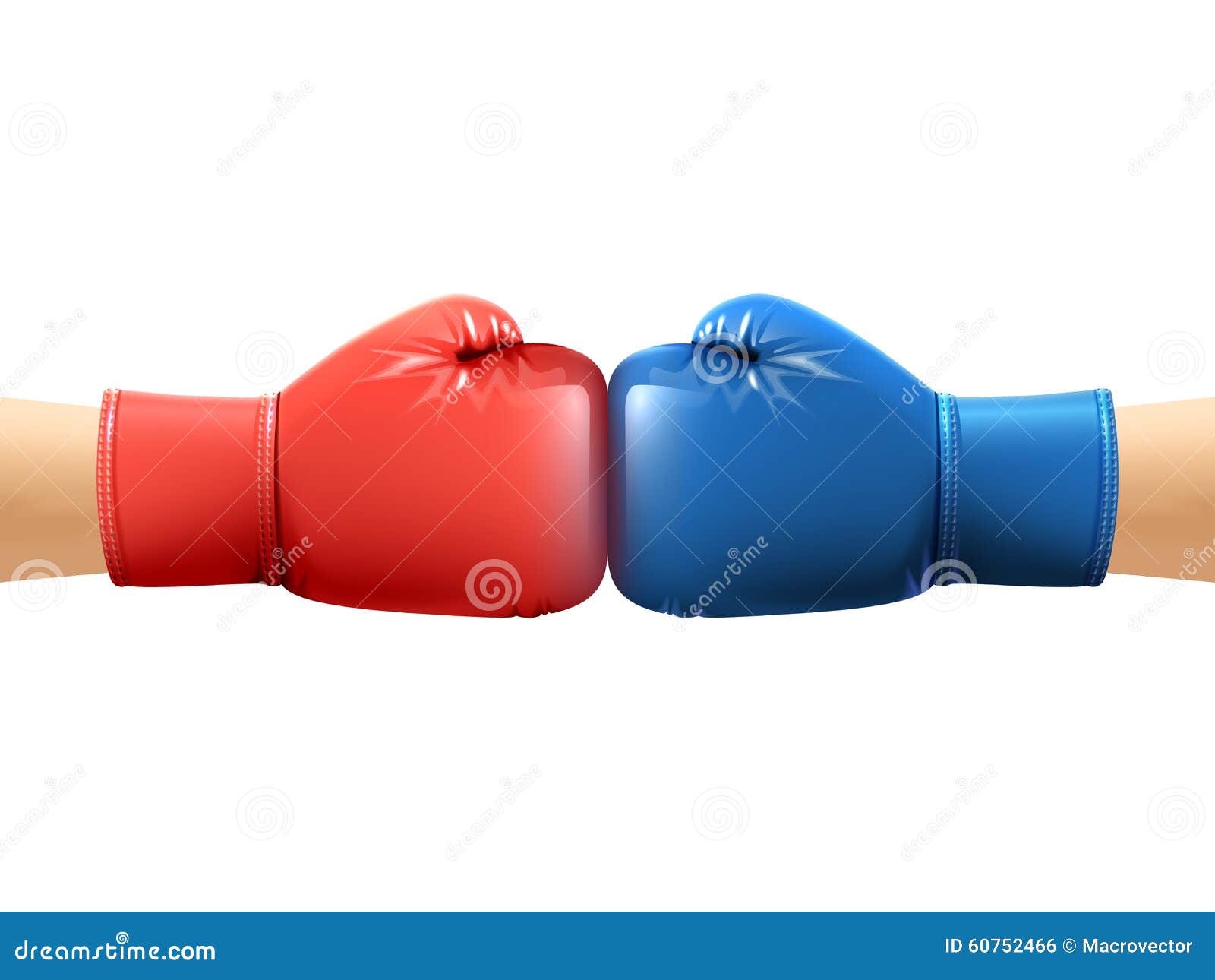 Manos en guantes de boxeo ilustración del vector. Ilustración de choque ...