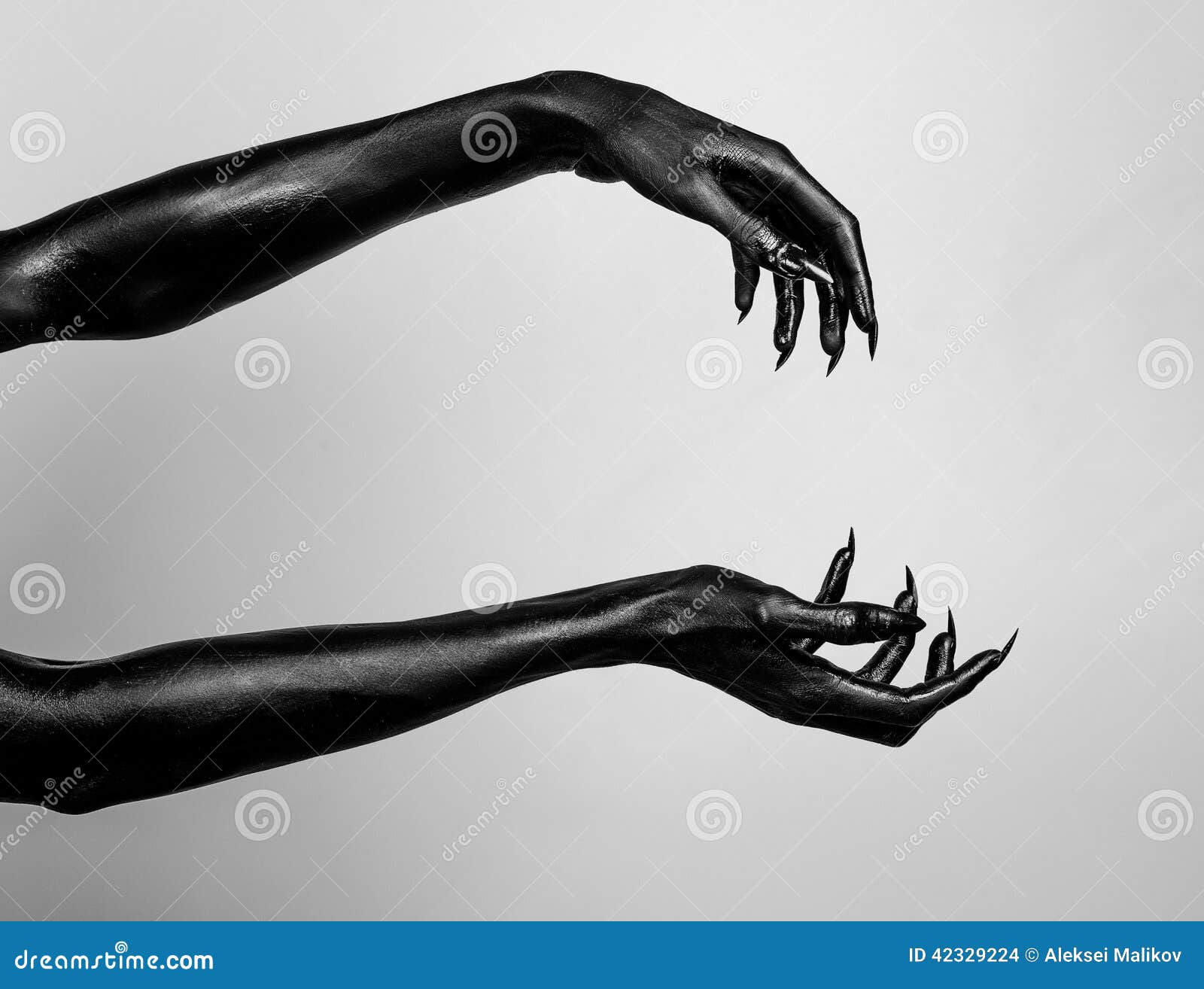 Manos Finas Negras De La Muerte Stock de ilustración - Ilustración de ...