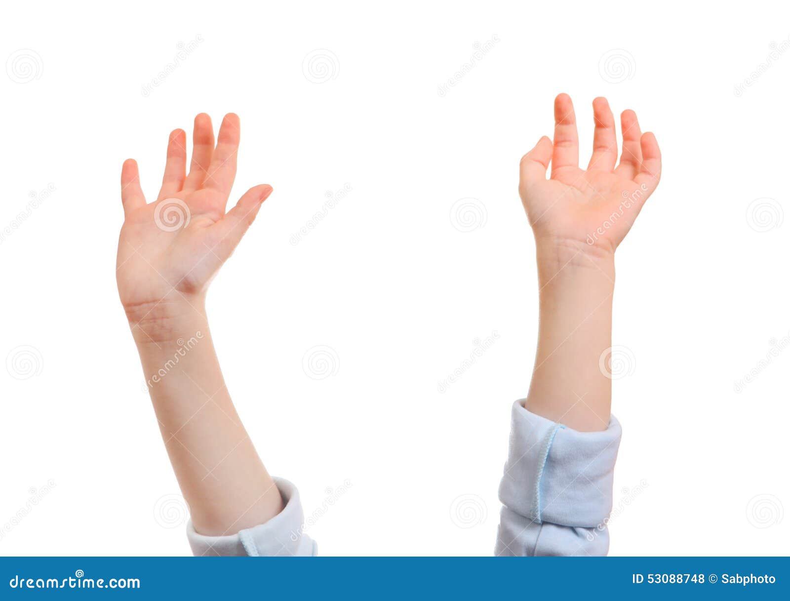 Manos infantiles aisladas foto de archivo. Imagen de mano - 53088748