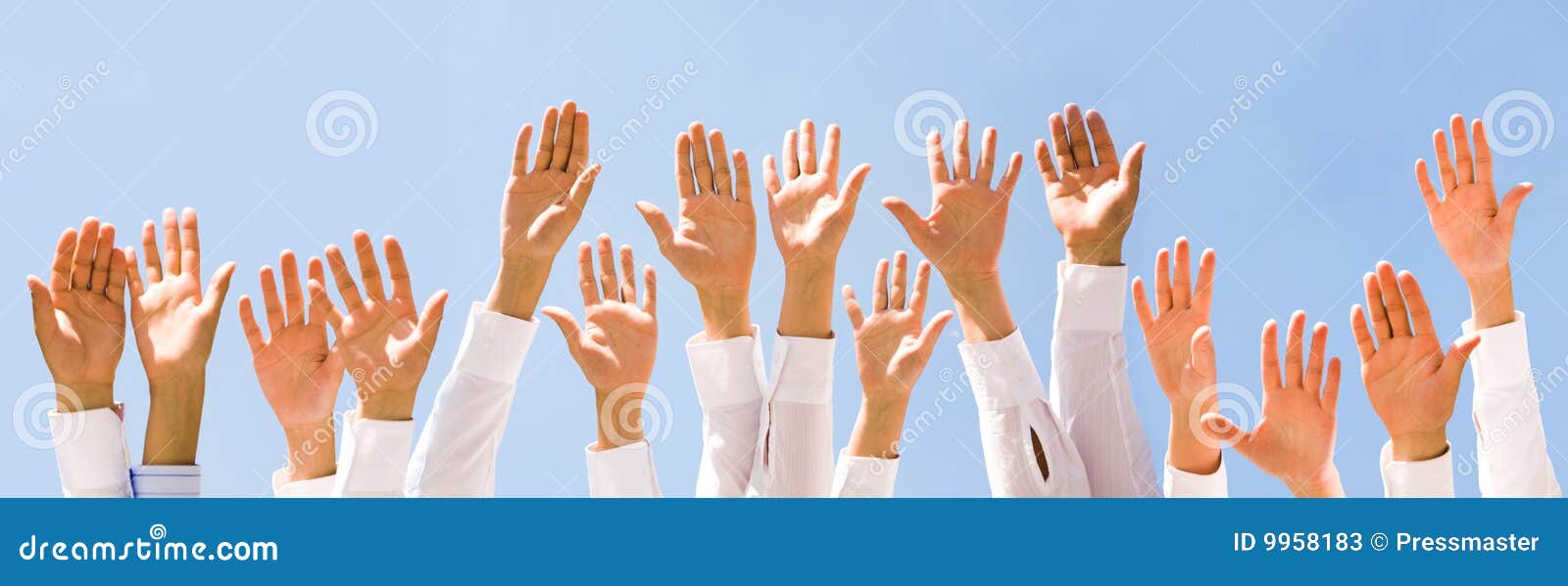 Manos levantadas imagen de archivo. Imagen de dedo, idea - 9958183