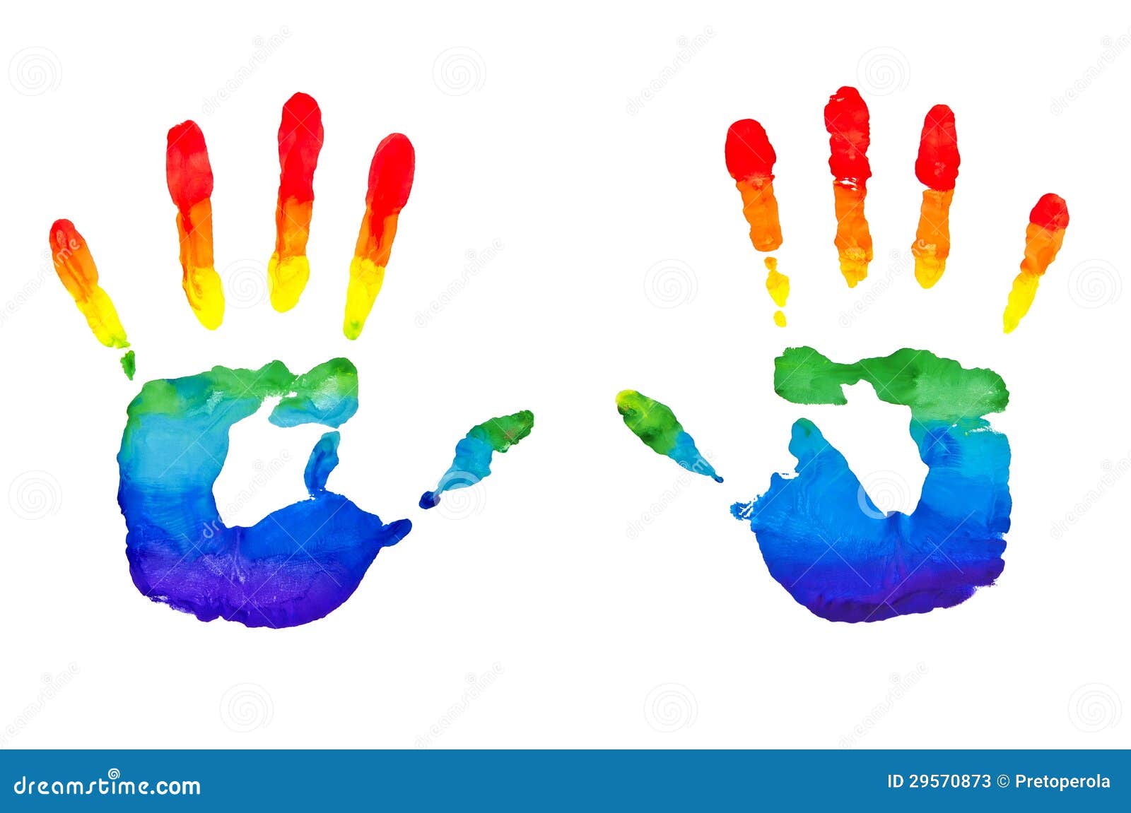 Manos pintadas arco iris imagen de archivo. Imagen de humano - 29570873