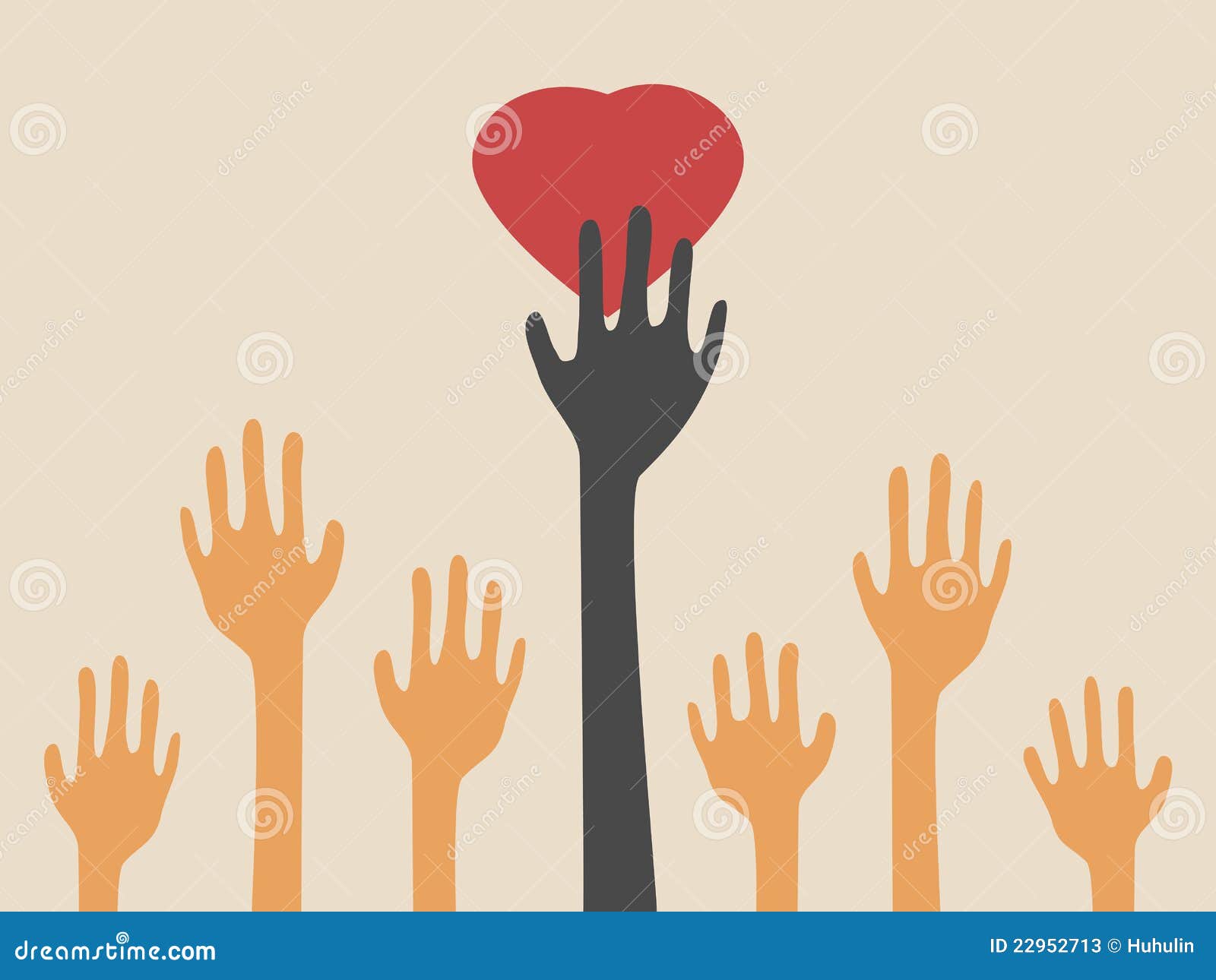 Manos que cogen el corazón ilustración del vector. Ilustración de ...