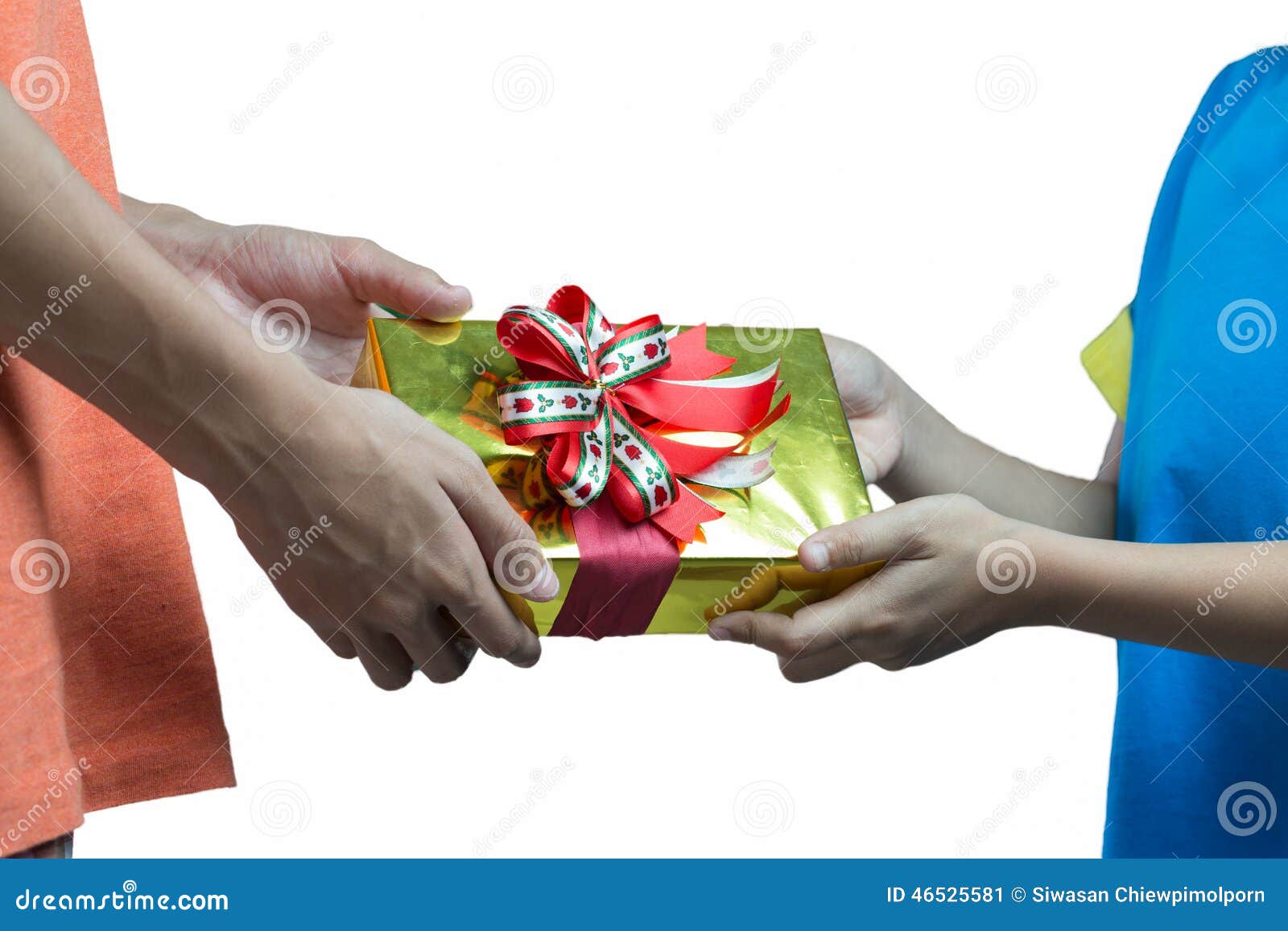 Manos Que Dan Y Que Reciben Un Presente Imagen de archivo - Imagen de ...