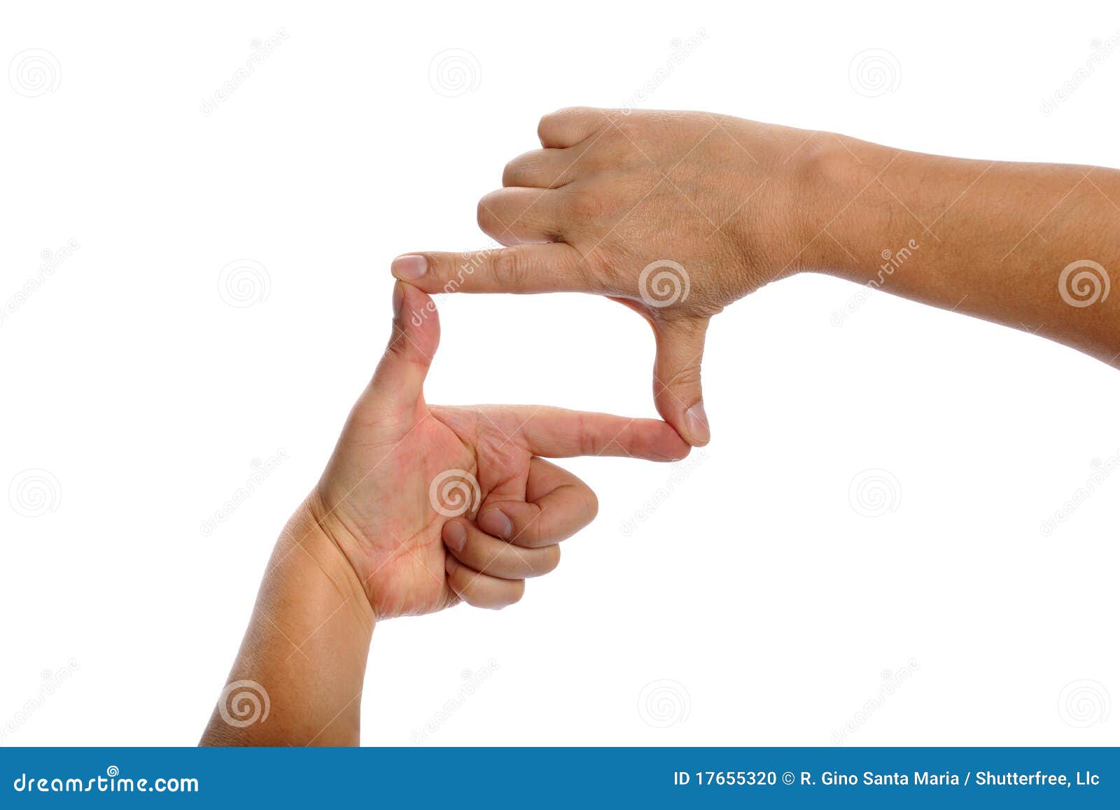 Manos que hacen el marco foto de archivo. Imagen de cuadrado - 17655320