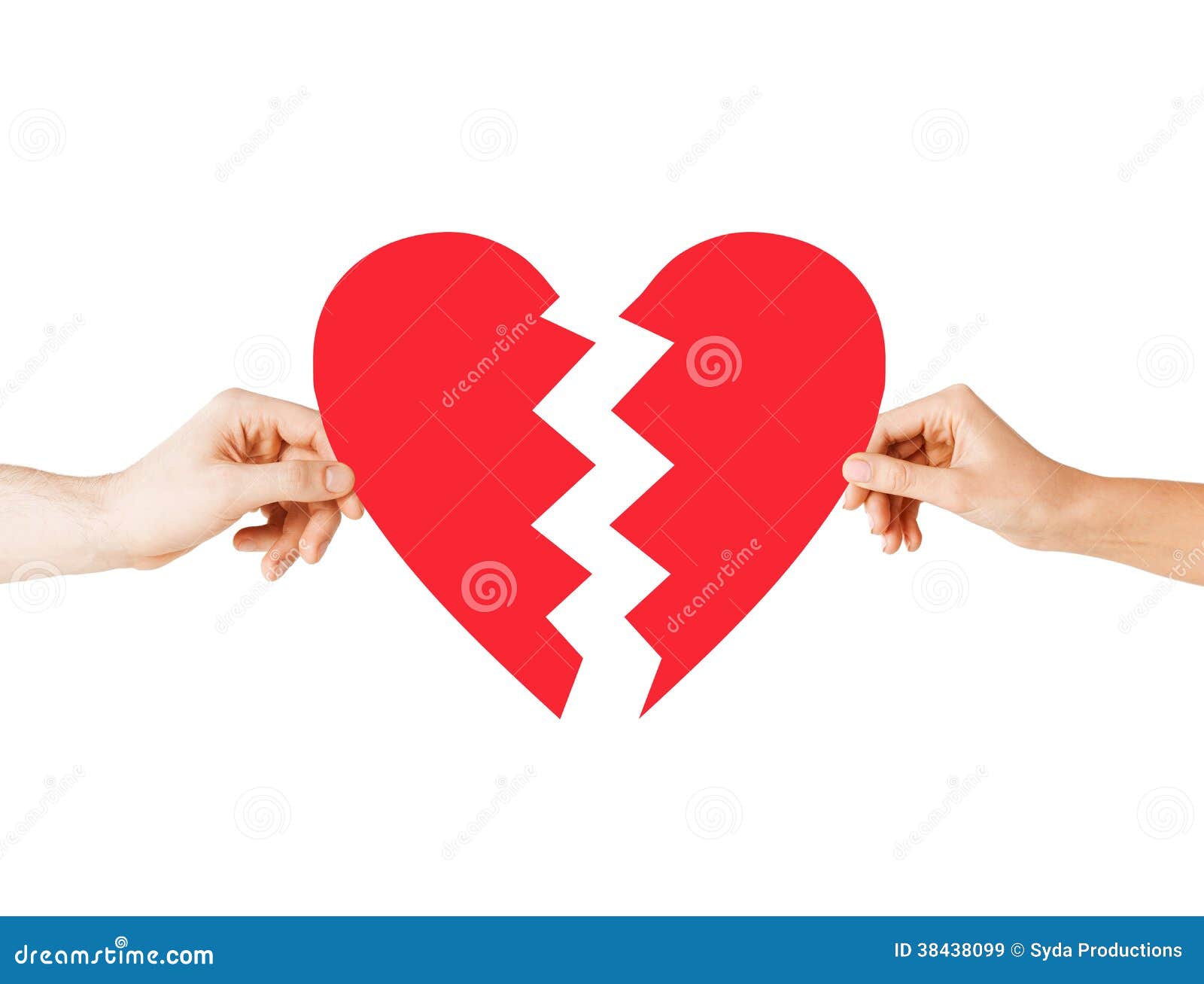 Manos Que Llevan a Cabo El Corazón Quebrado Imagen de archivo - Imagen ...