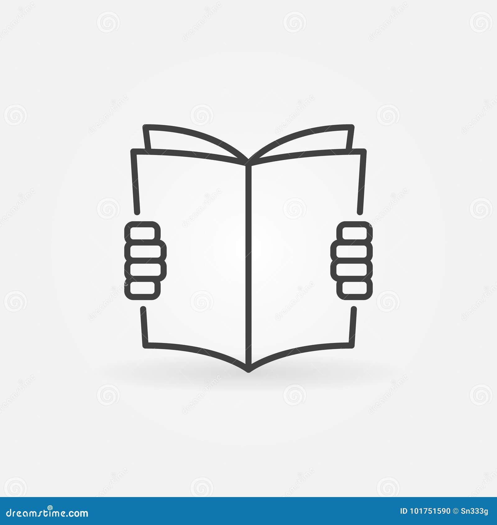 Manos Que Llevan a Cabo Un Icono Del Libro Ilustración del Vector ...