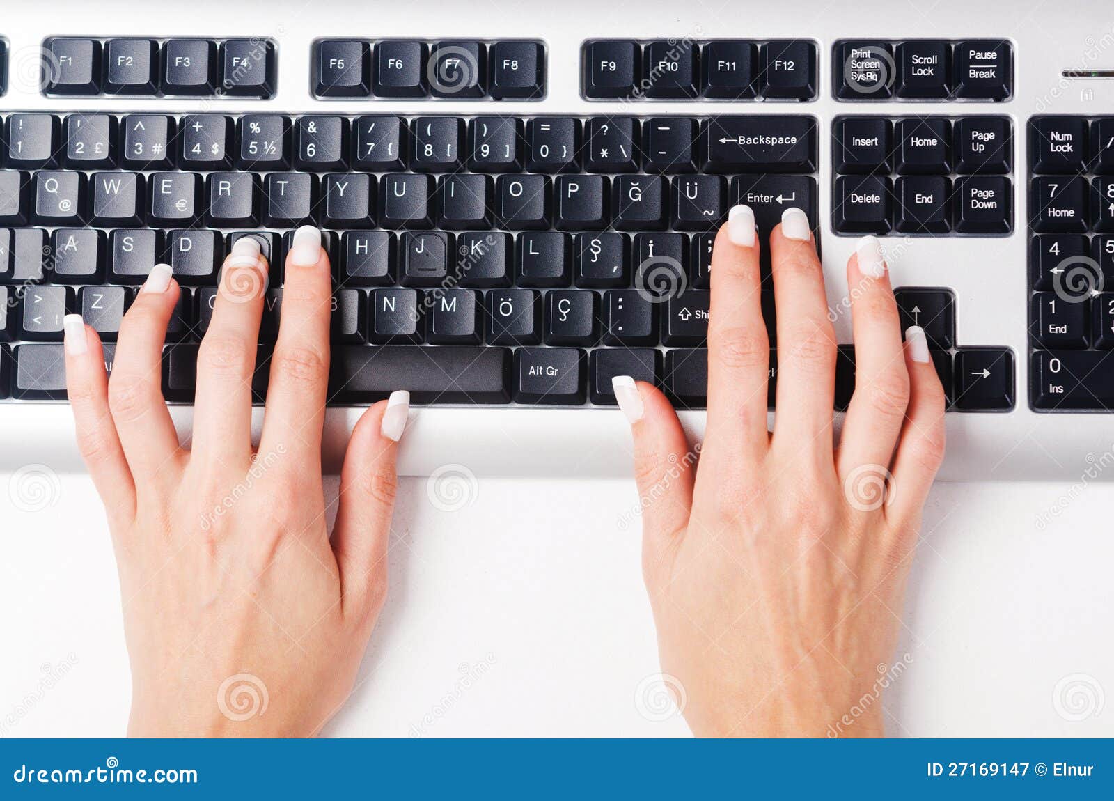 Manos Que Trabajan En El Teclado Imagen de archivo - Imagen de botones ...