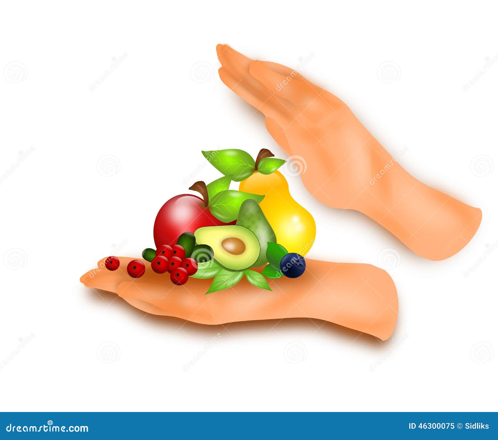 Manos sanas stock de ilustración. Ilustración de sano - 46300075