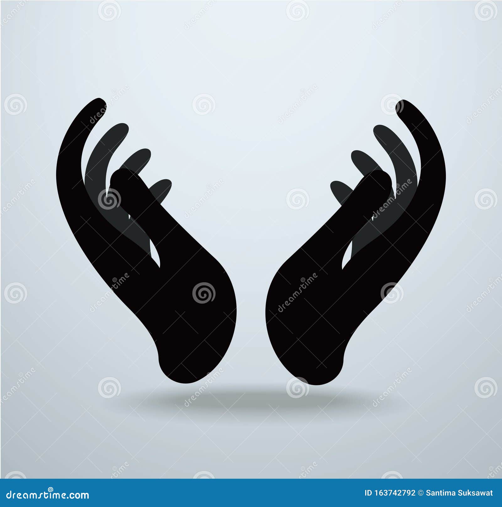 Manos Uniendo El Concepto Vectorial, Manos Rezan Logo Ilustración del ...