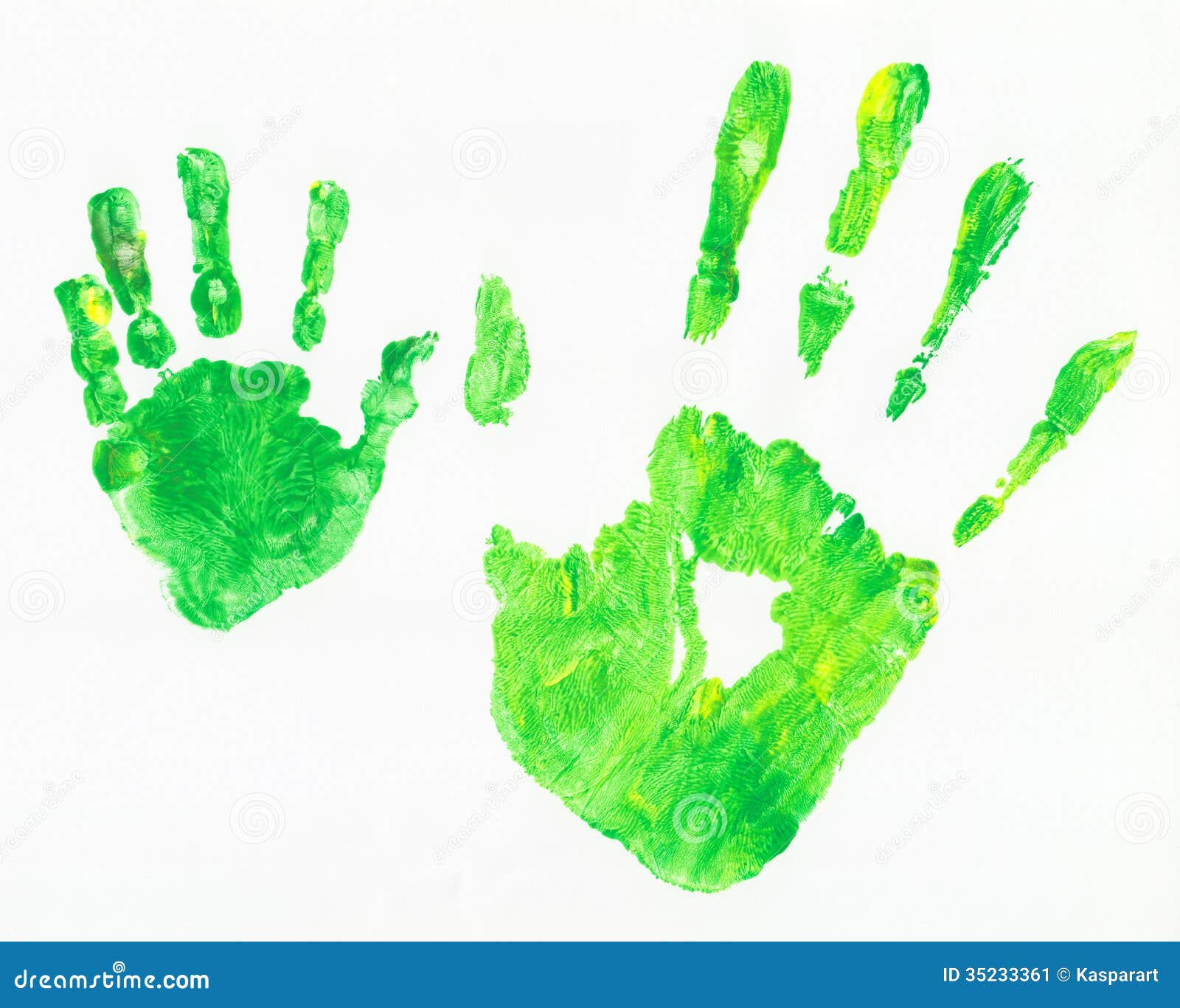Manos verdes stock de ilustración. Ilustración de papel - 35233361