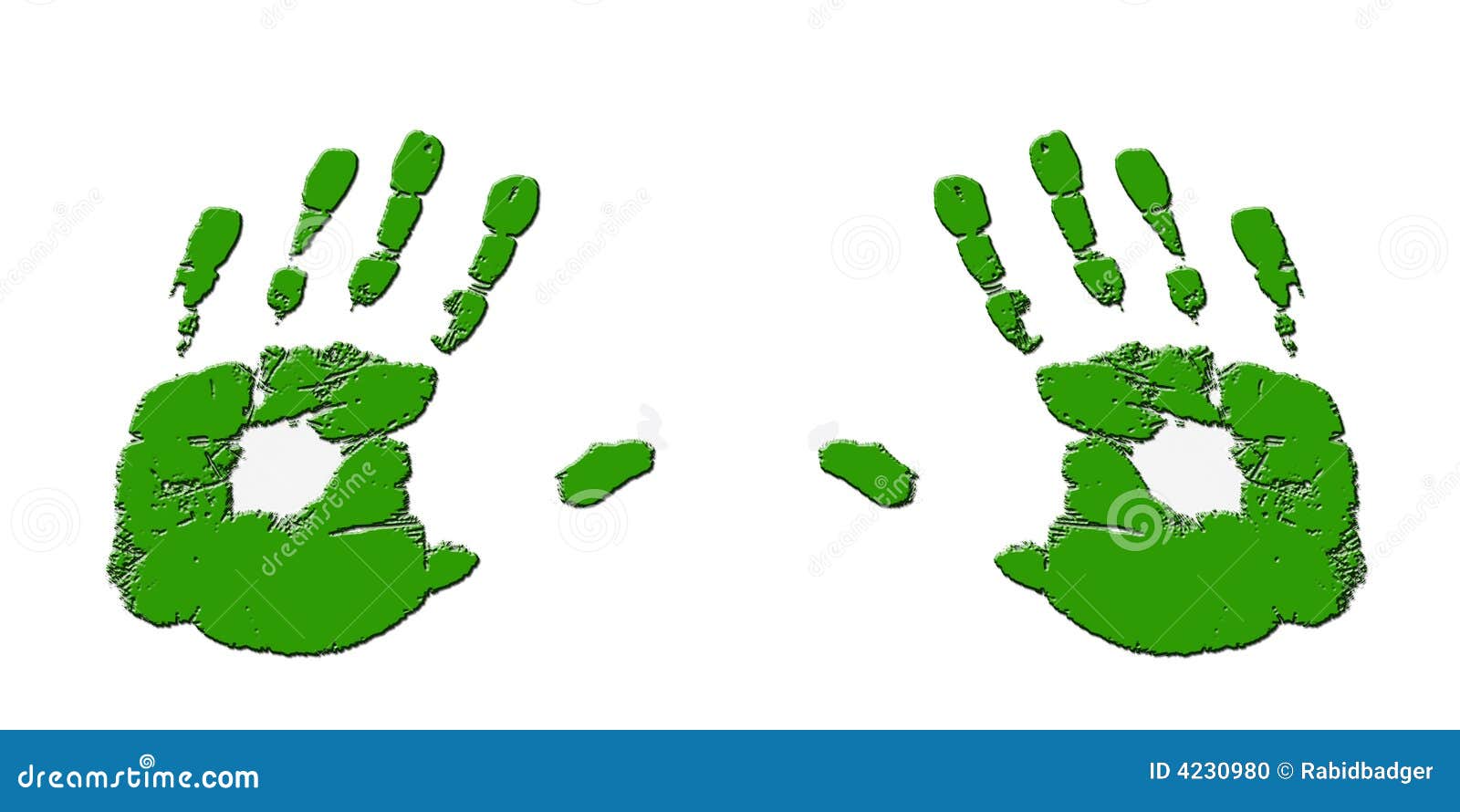 Manos verdes grabadas stock de ilustración. Ilustración de pulgar - 4230980