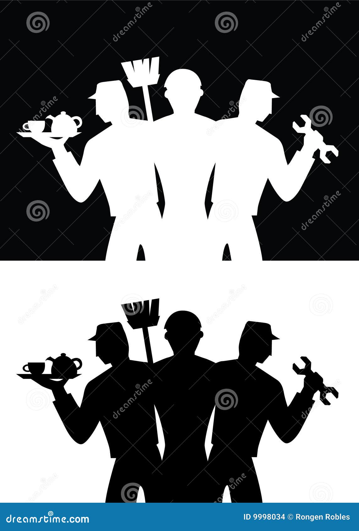 Manpower service stock vector. Illustration of group, hospitality - 9998034
