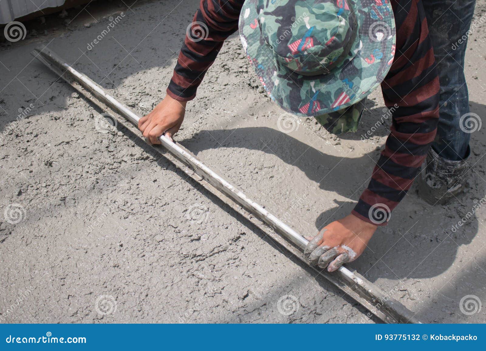 Construction stock photo. Image of manpower, poured, concrete - 93775132