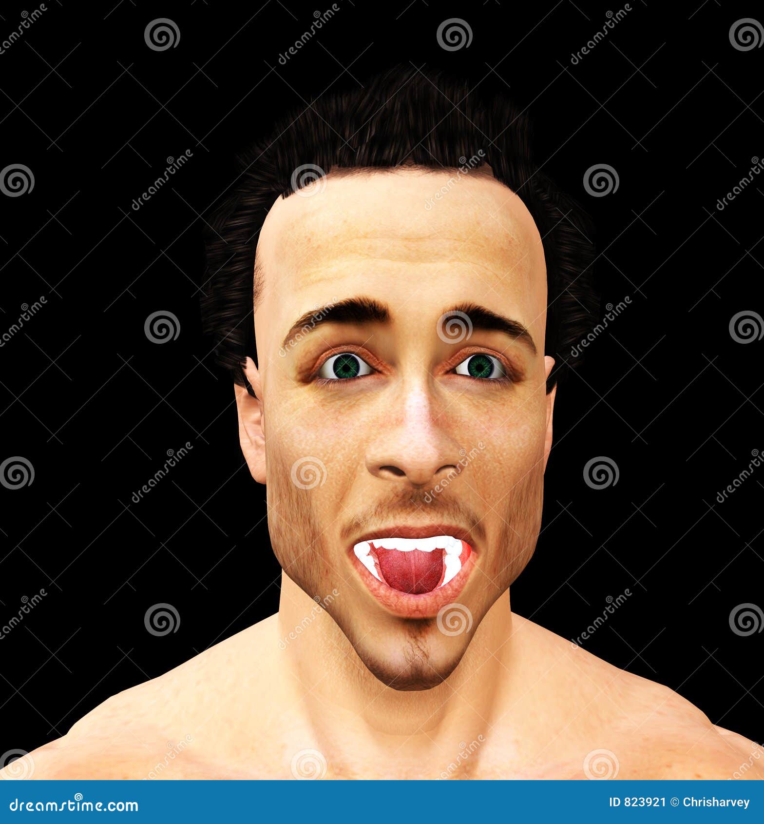 Mans Face 37 stock image. Image of male, eyeballs, illustrated - 823921