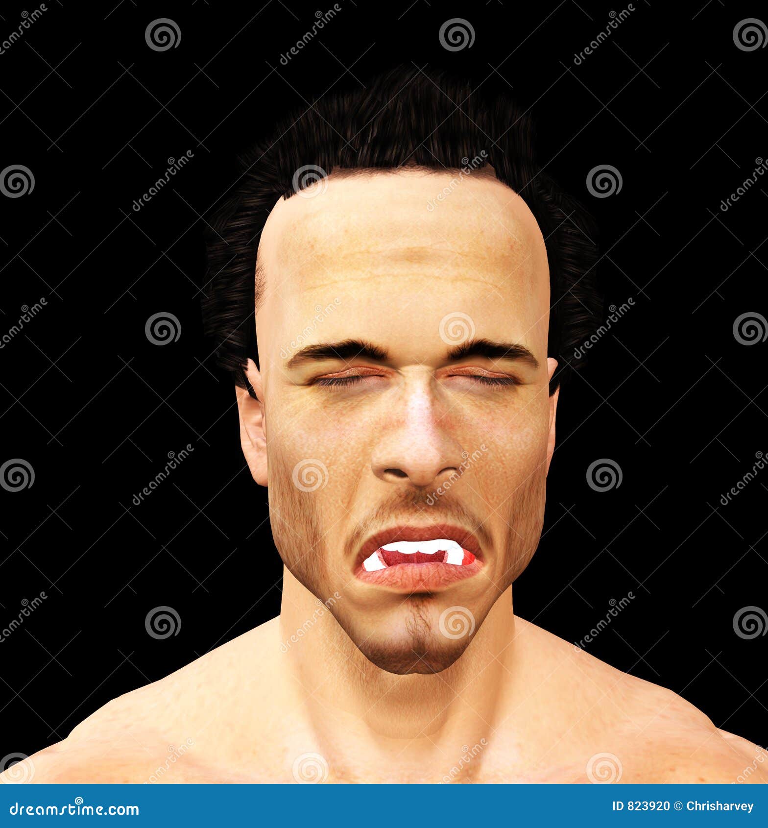 Mans Face 38 stock illustration. Illustration of eyeballs - 823920